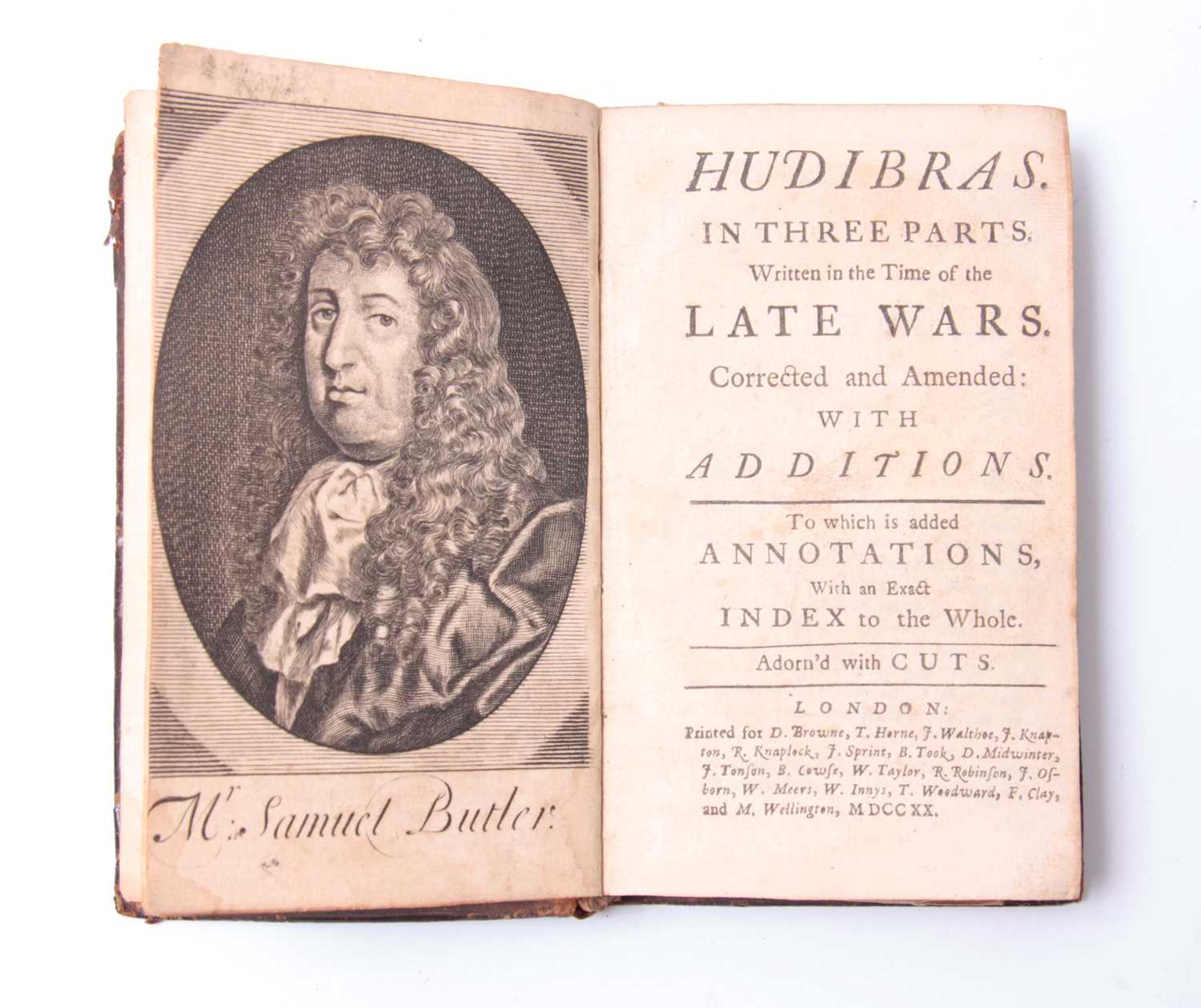 Lot 220 - BUTLER (SAMUEL) HUDIBRAS IN THREE PARTS. A