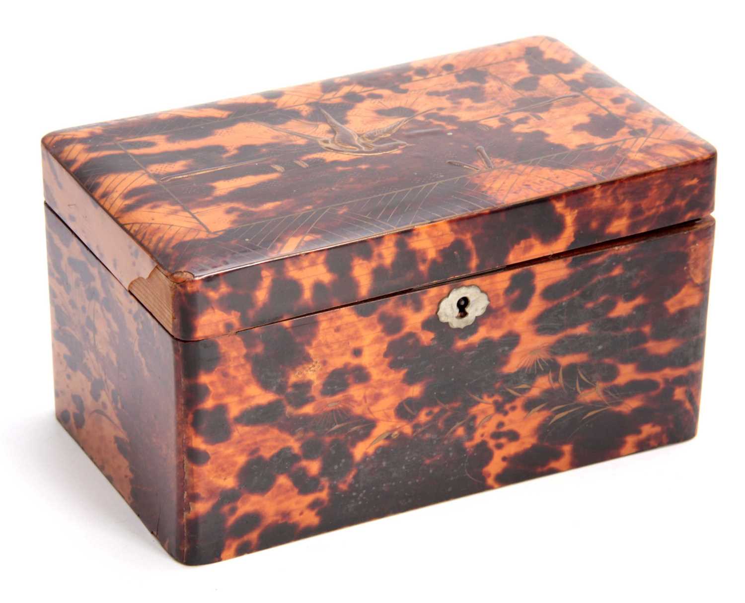 Lot 921 - A LATE 19TH CENTURY TORTOISESHELL VENEERED