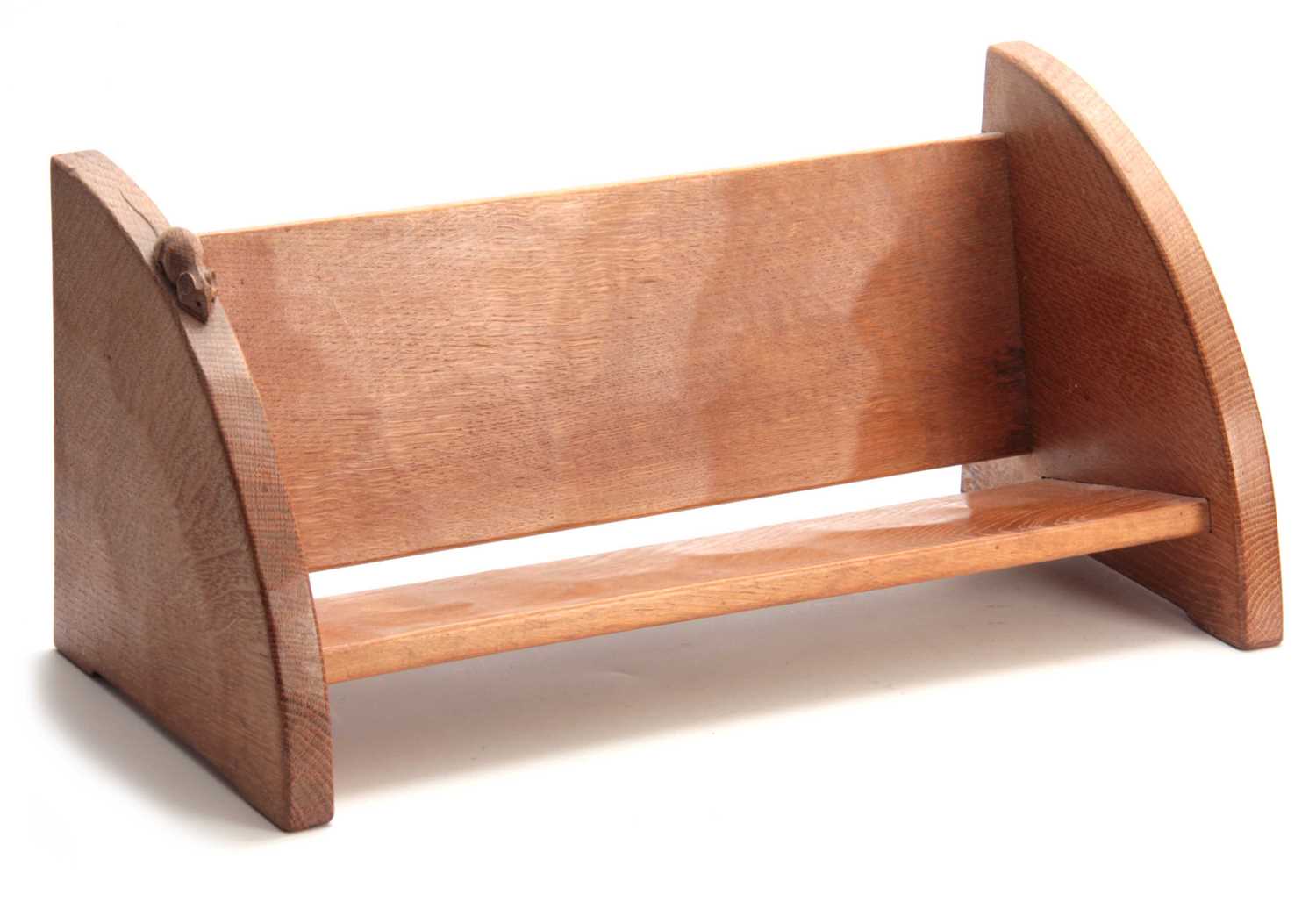 Lot 934 - A ROBERT MOUSEMAN THOMPSON OAK BOOK TROUGH