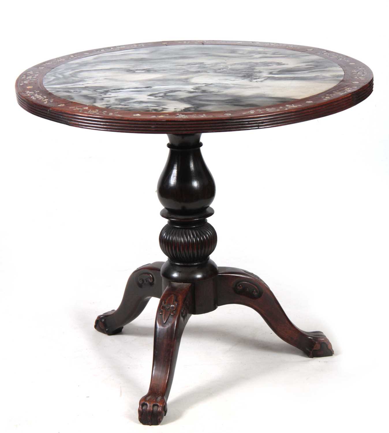 Lot 294 - AN 18TH CENTURY ANGOLO CHINESE HARDWOOD