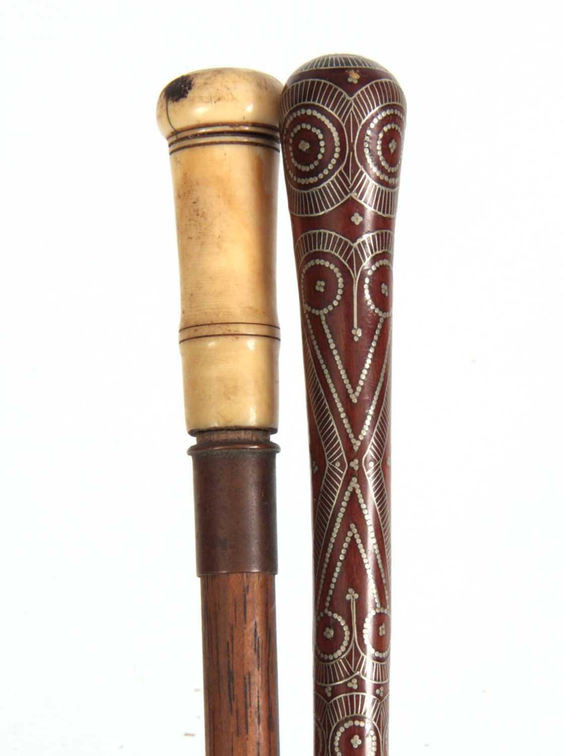 Lot 461 - TWO 19TH CENTURY LADIES WALKING CANES one