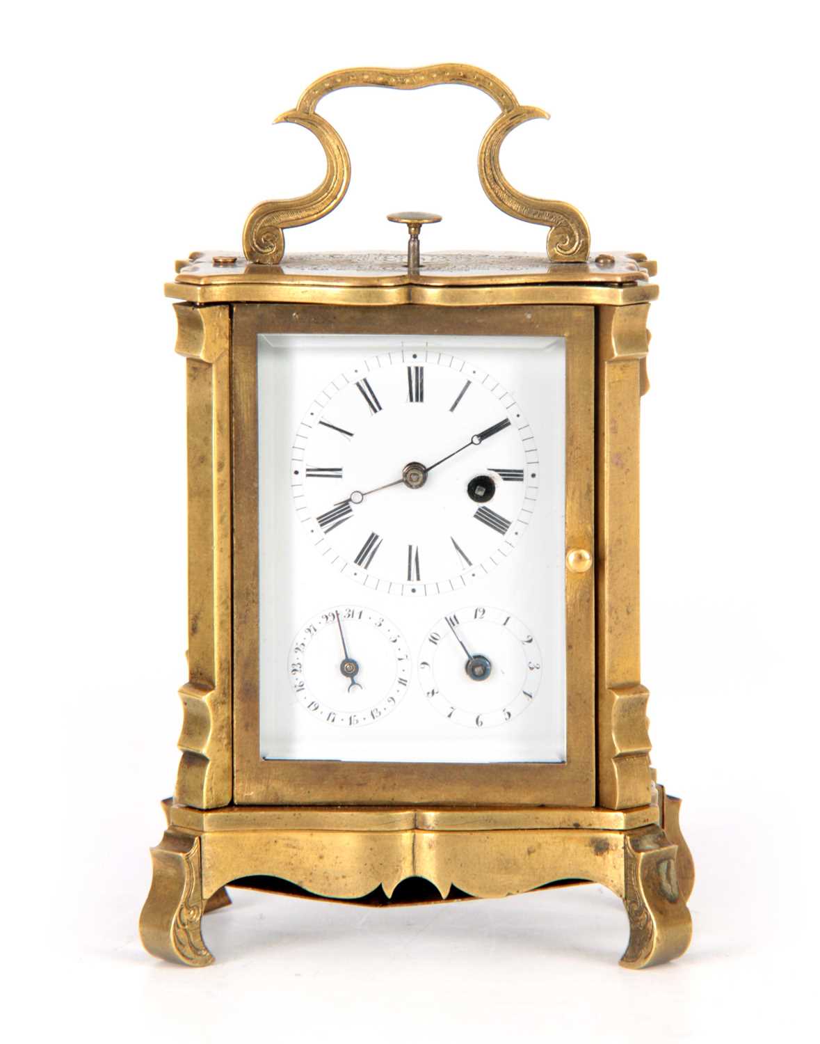 Lot 762 - A MID 19TH CENTURY AUSTRIAN CARRIAGE CLOCK