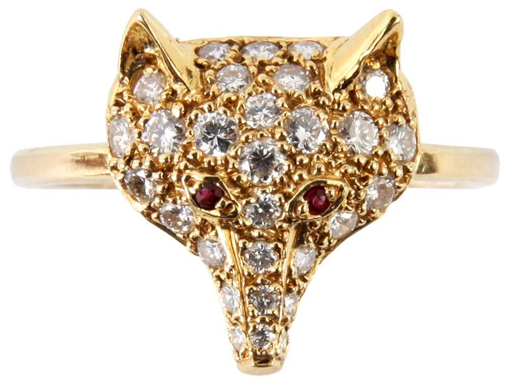 Lot 214 - AN UNUSUAL PERIOD DIAMOND ENCRUSTED FOX HEAD