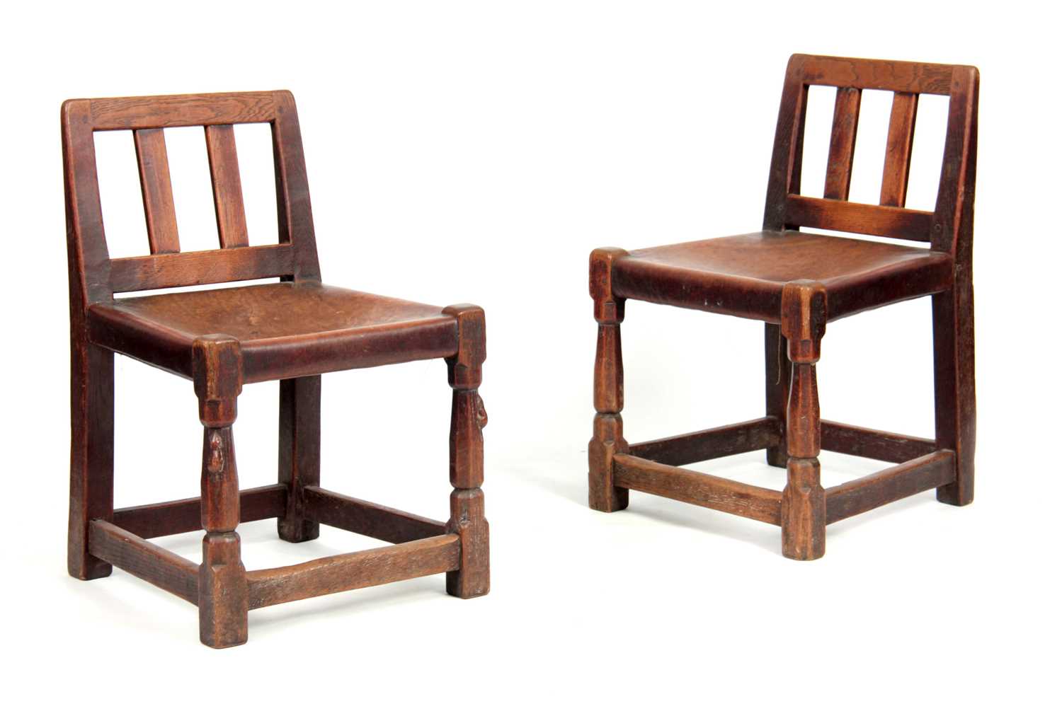 Lot 888 - A GOOD PAIR OF EARLY ROBERT 'MOUSEMAN'