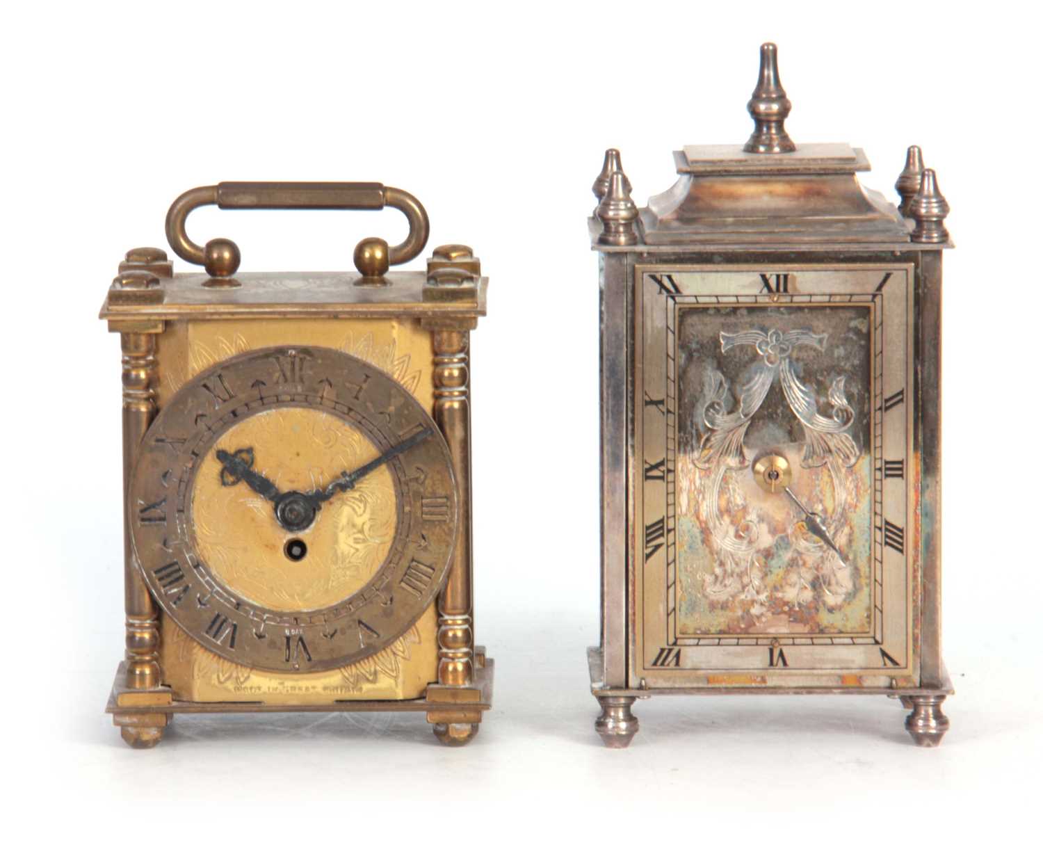 Lot 423 - TWO EARLY 20TH CENTURY MANTEL CLOCKS the