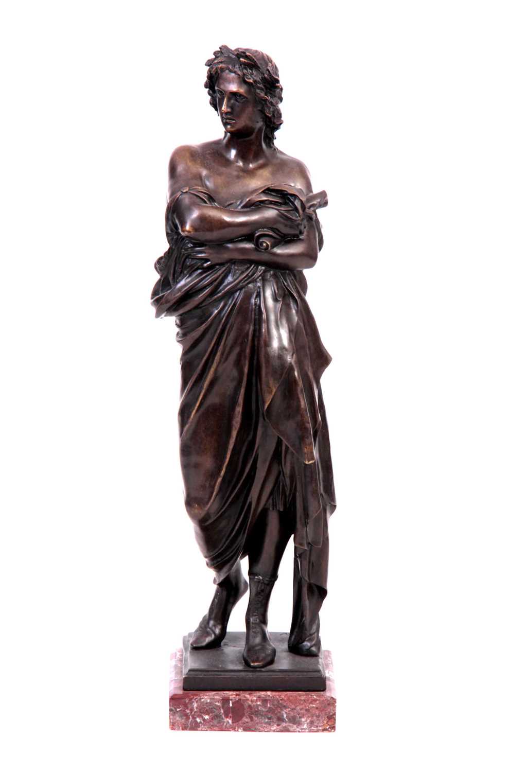 Lot 251 - A REPRODUCTION BRONZE FIGURAL SCULPTURE