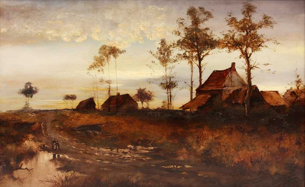 Lot 408 - H. NEALE 19th CENTURY OIL ON CANVAS An