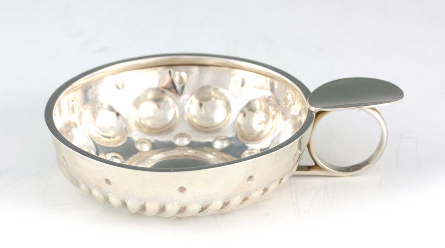 Lot 346 - A LATE 19TH CENTURY FRENCH SILVER TASTEVIN