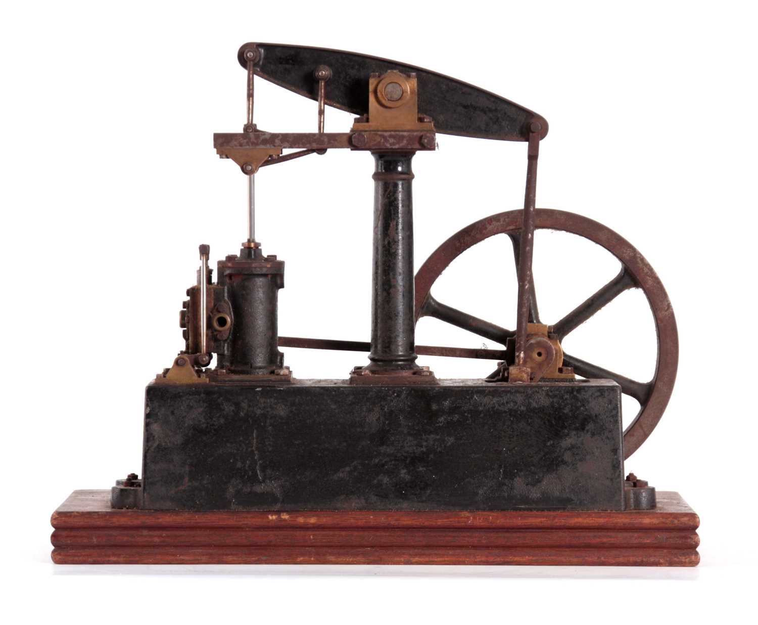 Lot 551 - A STUART SINGLE-CYLINDER BEAM ENGINE on