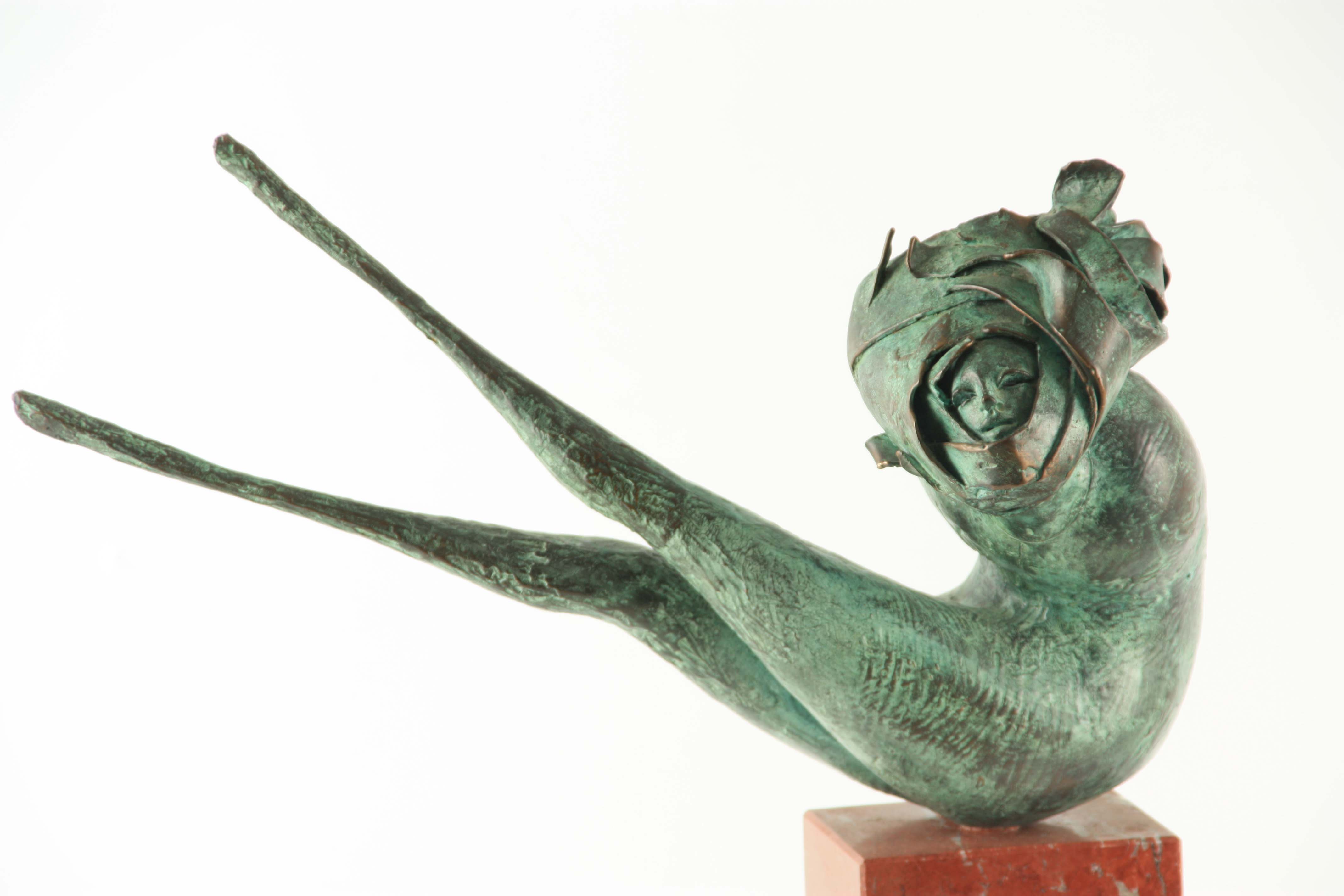 Lot 603 - CARLO ZOLI. ABSTRACT PATINATED BRONZE