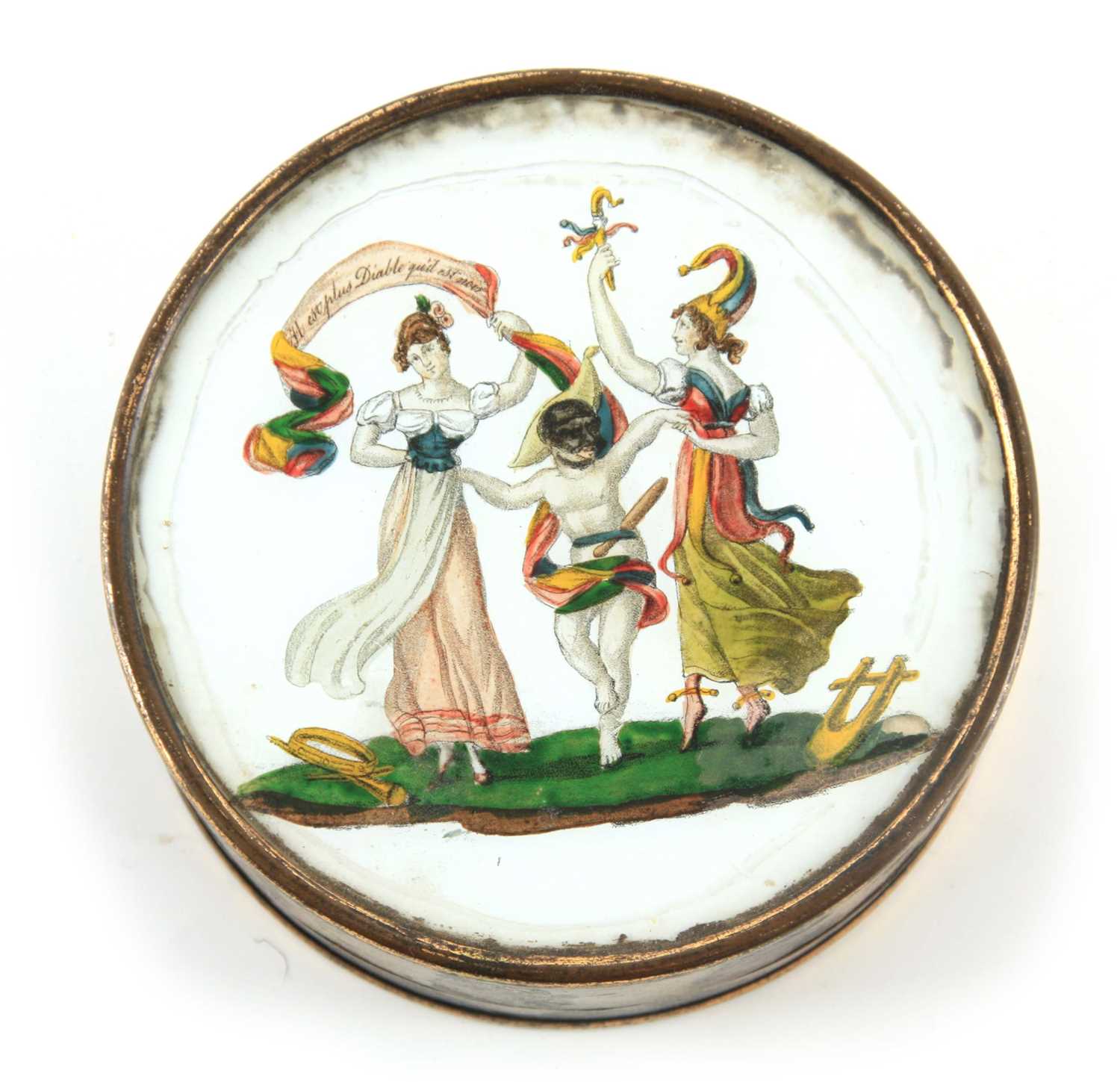 Lot 606 - AN EARLY 19TH CENTURY FRENCH POWDER BOX