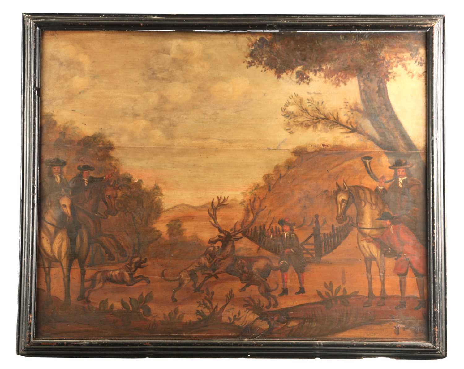 Lot 635 - A LARGE EARLY 18TH CENTURY PRIMITIVE SCHOOL