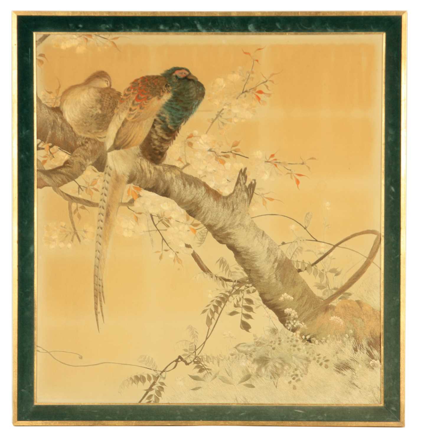 Lot 199 - A FINE 19TH CENTURY JAPANESE COLOURED SILK