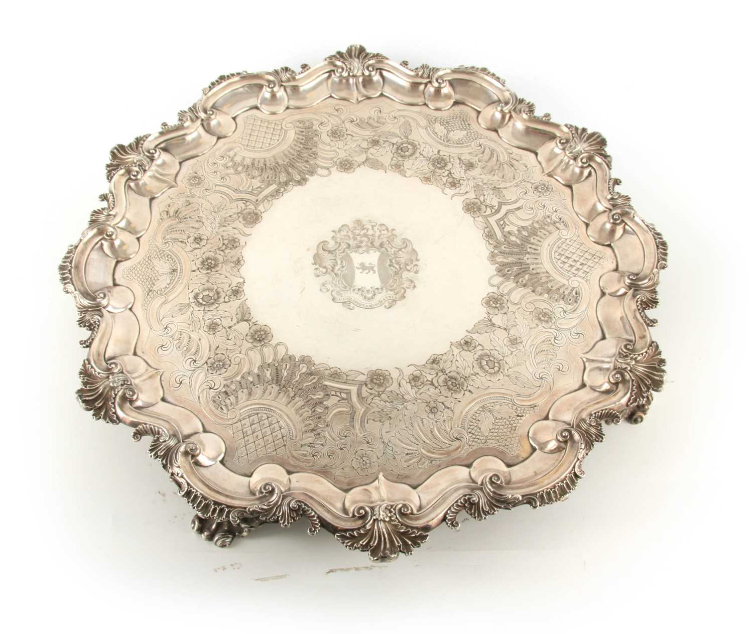 Lot 376 - A FINE 19TH CENTURY SHEFFIELD PLATE MASSIVE