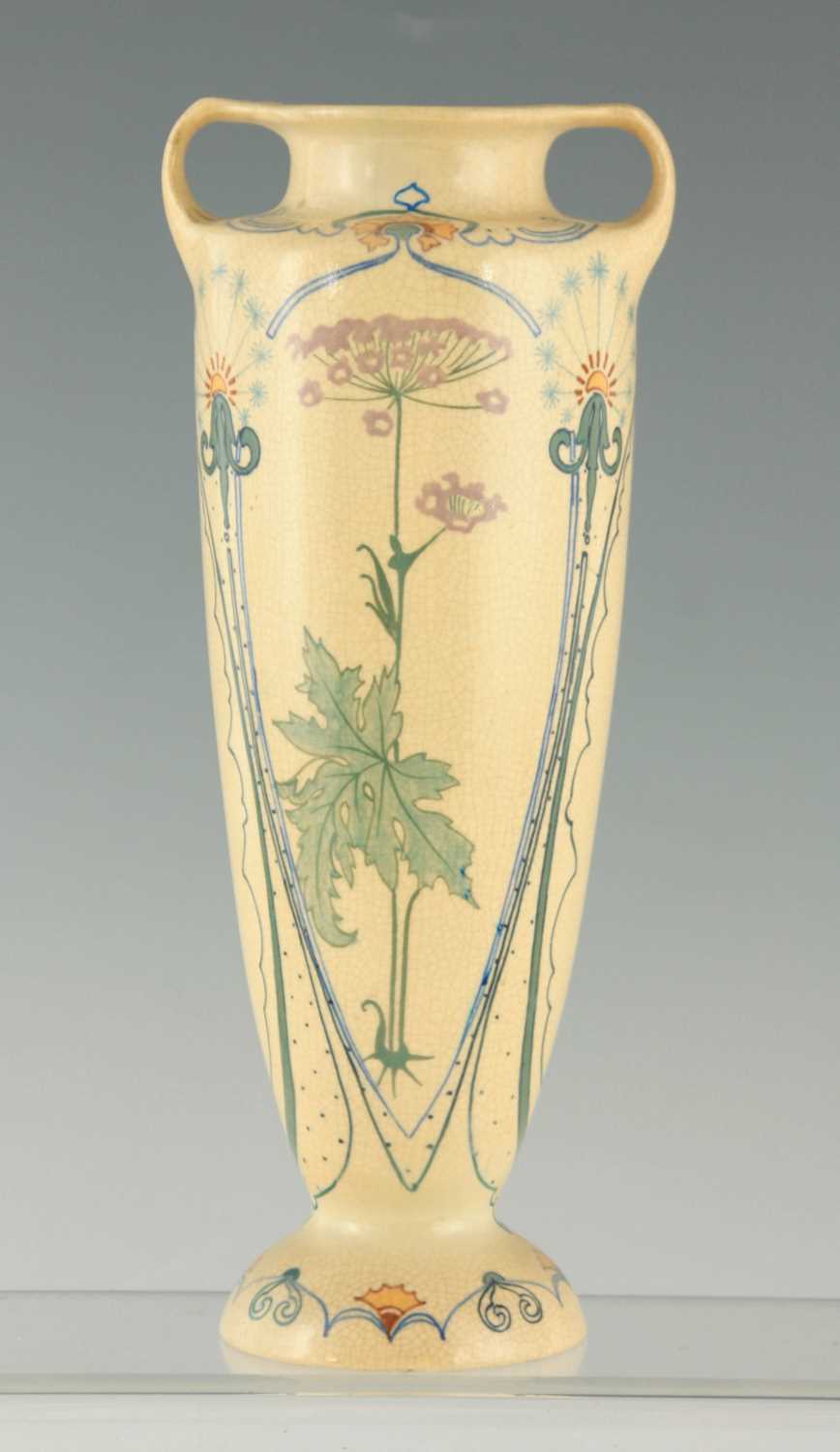 Lot 58 - A 20TH CENTURY ART POTTERY TWO HANDLED VASE