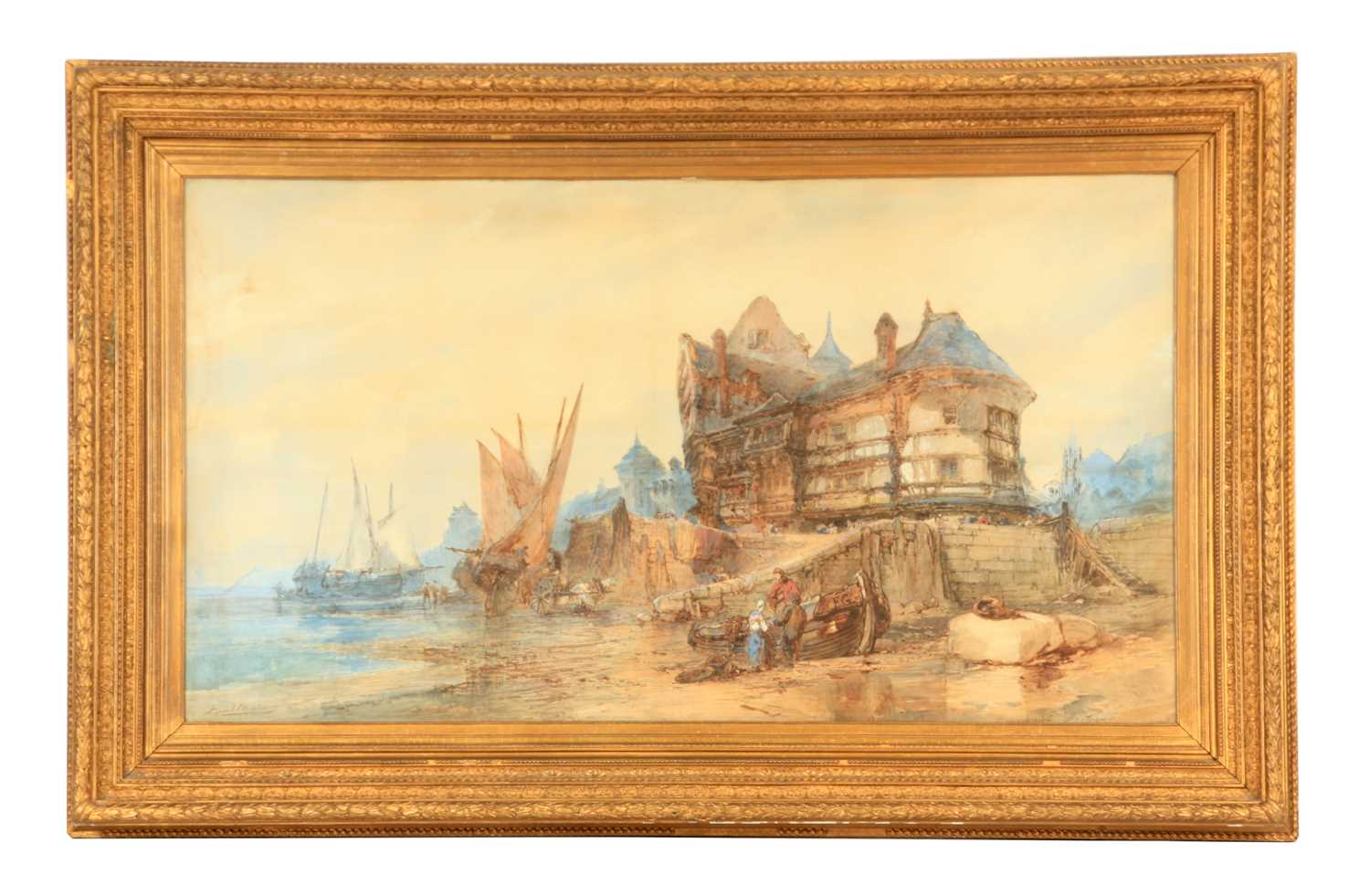 Lot 745 - PAUL MARNY A 19TH CENTURY WATERCOLOUR