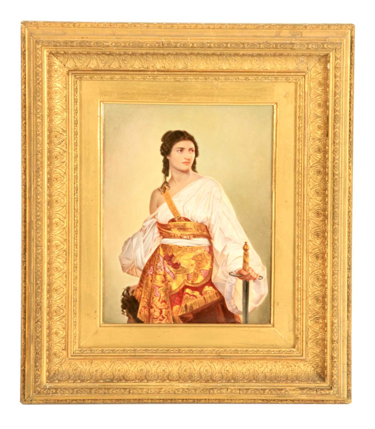 Lot 84 - A 19TH CENTURY GERMAN RECTANGULAR PORCELAIN