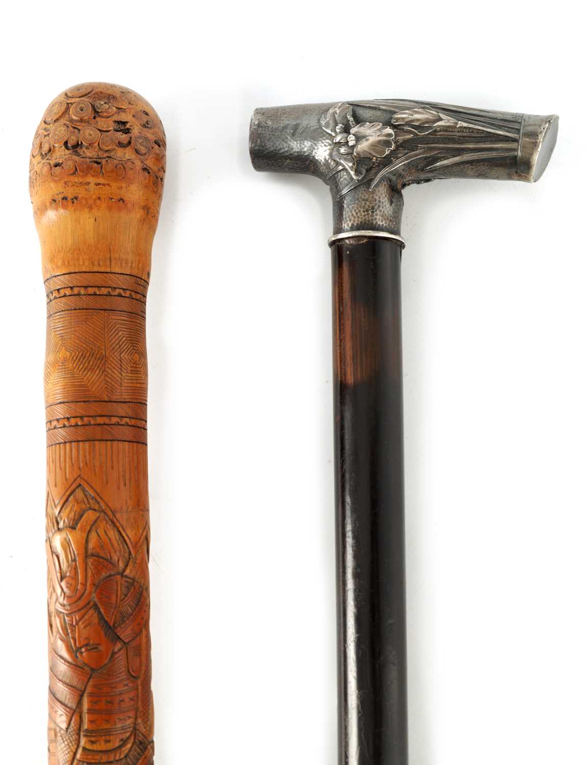 Lot 530 - TWO MEIJI PERIOD JAPANESE WALKING CANES one