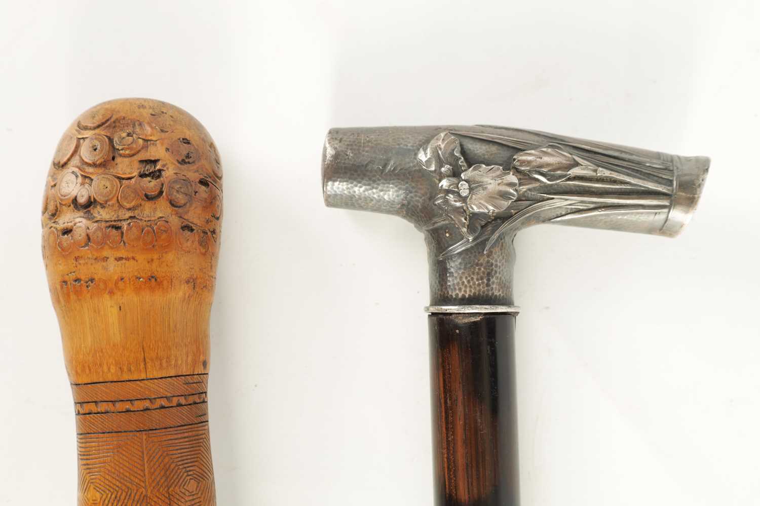 Lot 530 - TWO MEIJI PERIOD JAPANESE WALKING CANES one