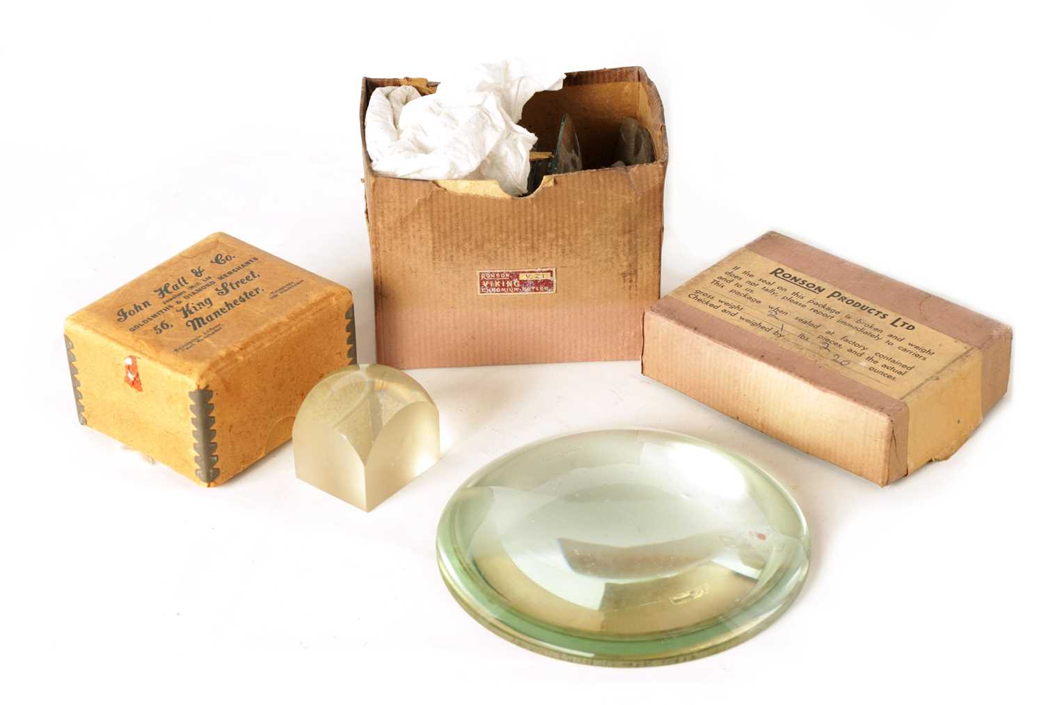 Lot 557 - TWO MAGNIFYING LENSES including a large