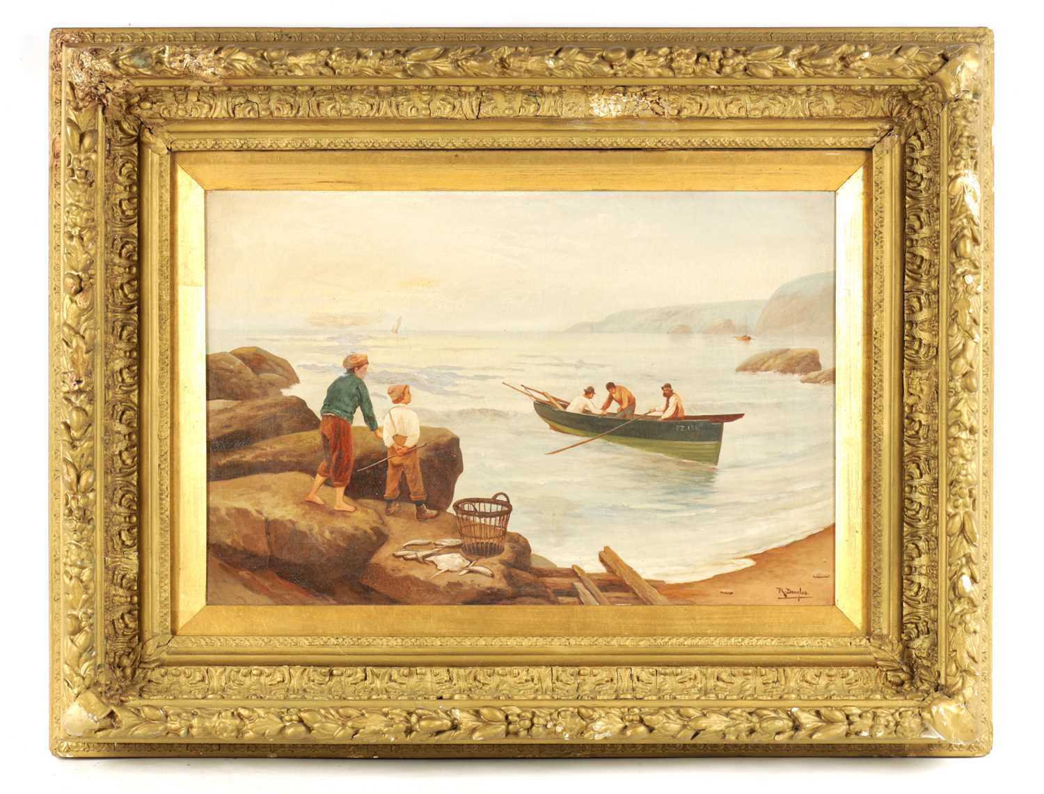 Lot 781 - R DOUGLAS AN EARLY 20TH CENTURY OIL ON