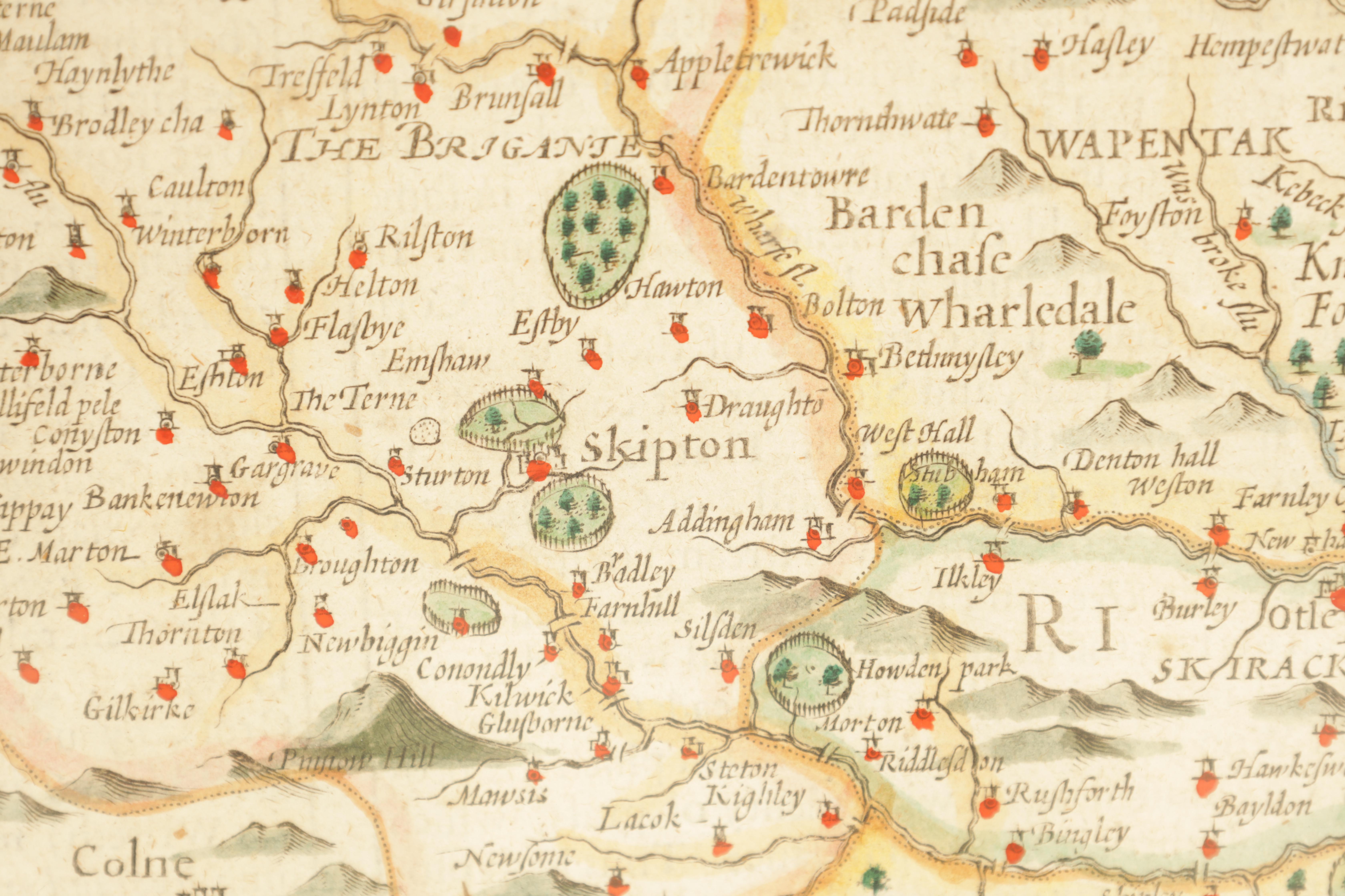 Lot 796 - A JOHN SPEEDE 1610 MAP of the WEST RIDING OF