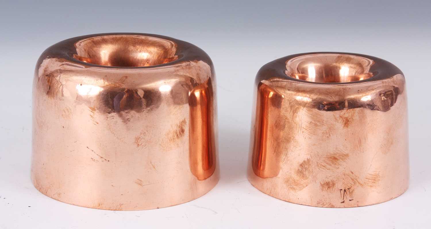 Lot 302 - TWO 19TH CENTURY PLAIN CIRCULAR COPPER