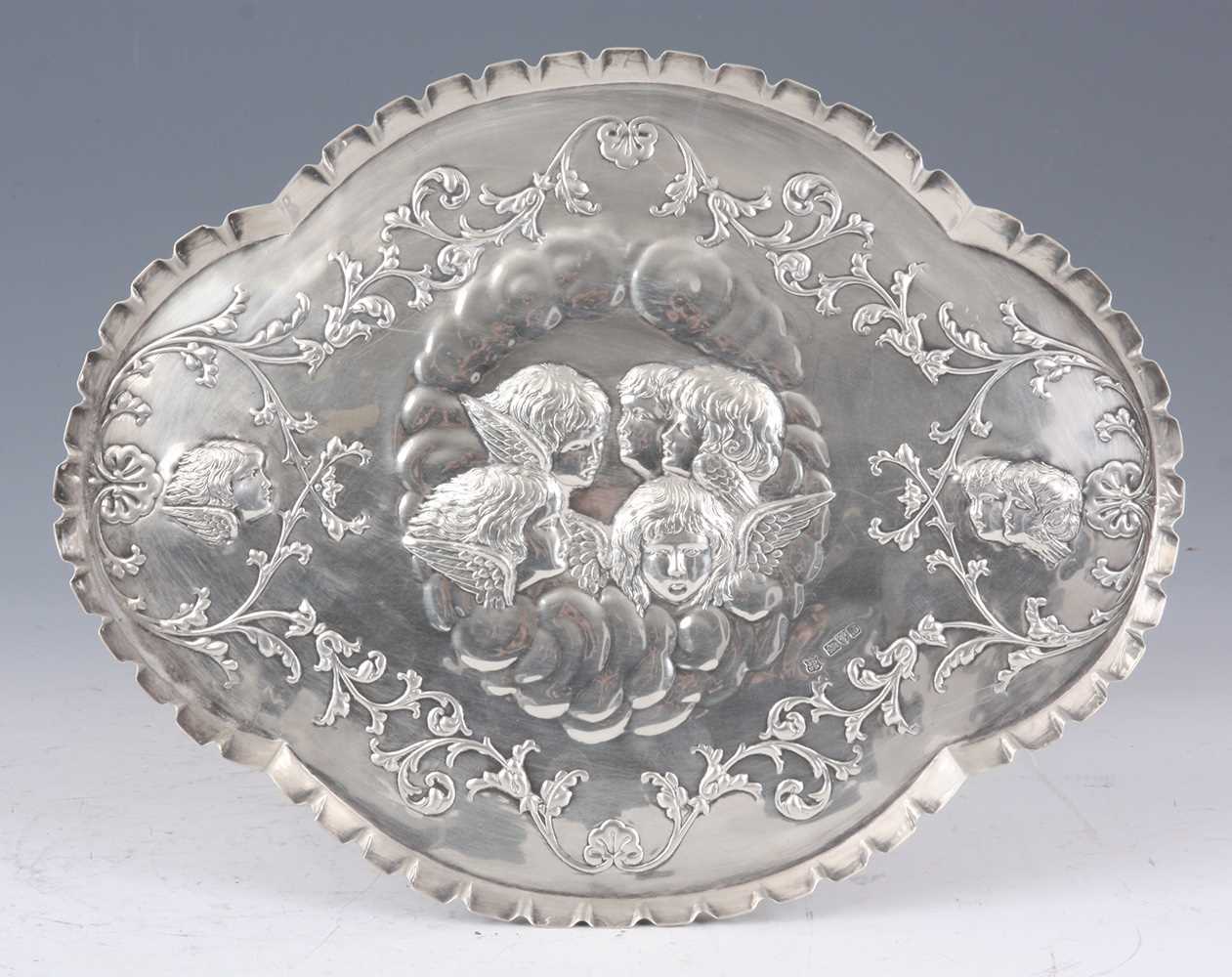 Lot 257 - A SILVER ART NOUVEAU DRESSING TABLE TRAY