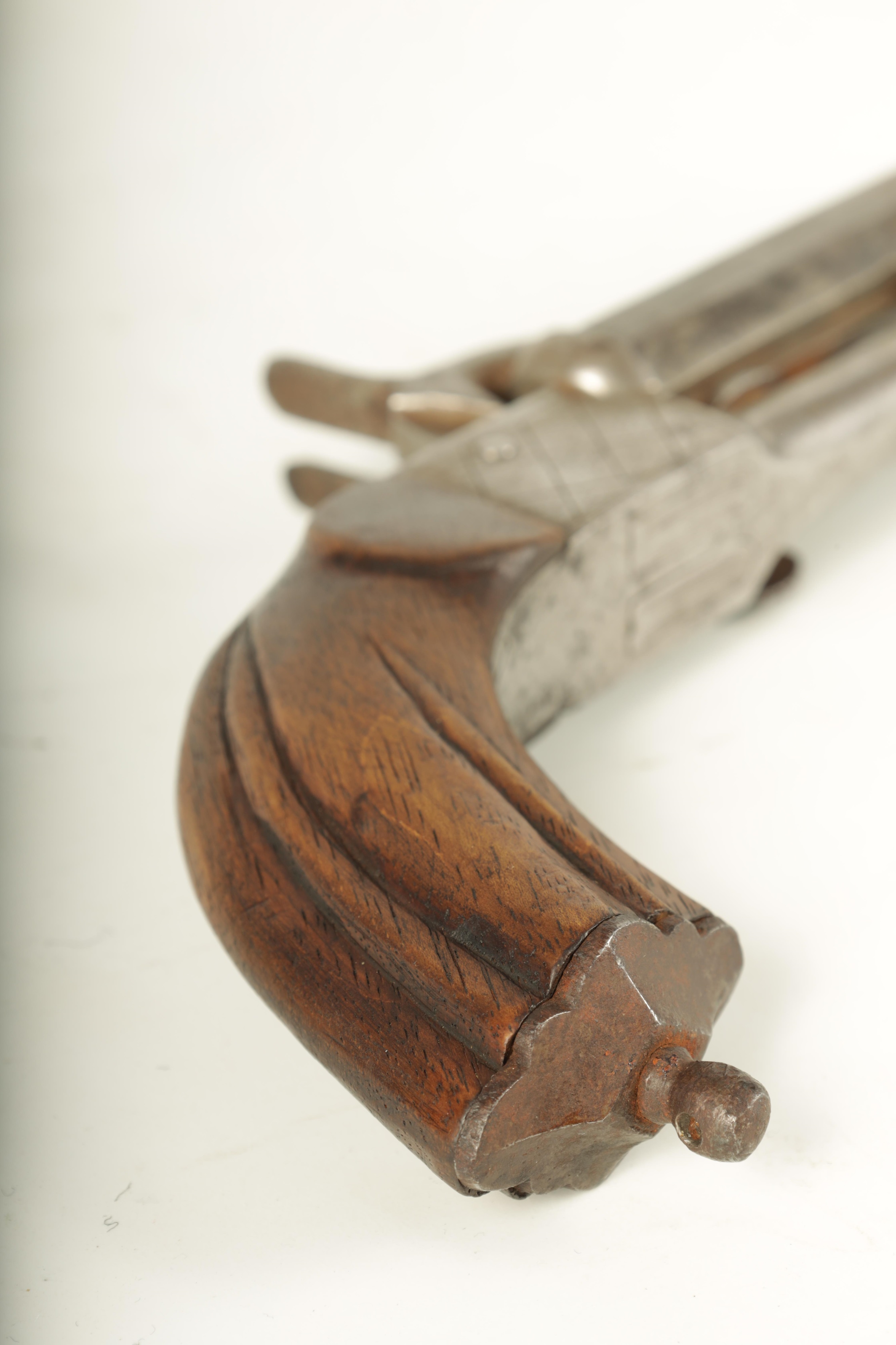 Lot 273 - A 19TH CENTURY DOUBLE BARREL PERCUSSION