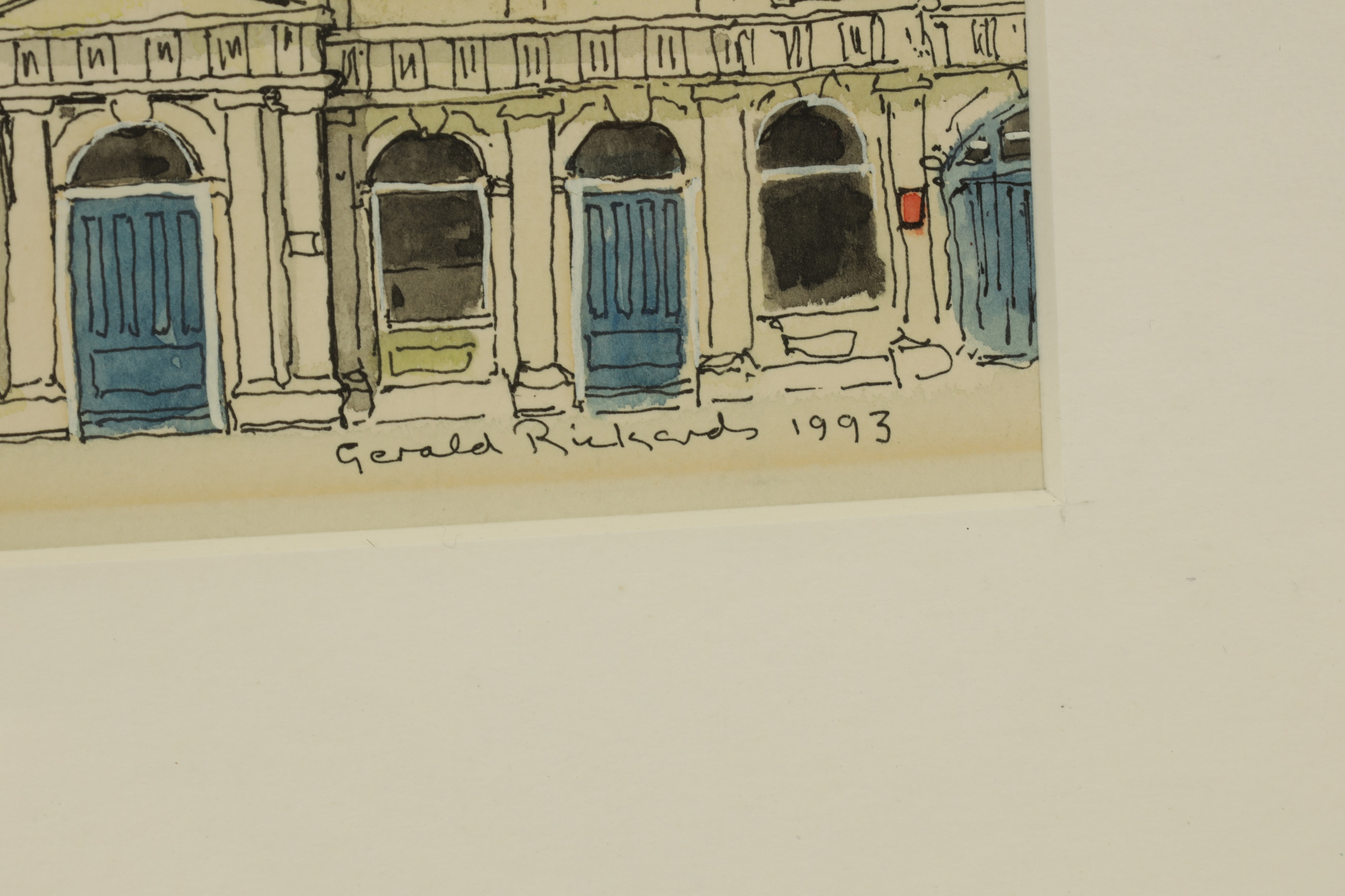 Lot 736 - GERALD RICKARDS (1931-2006) WATERCOLOUR