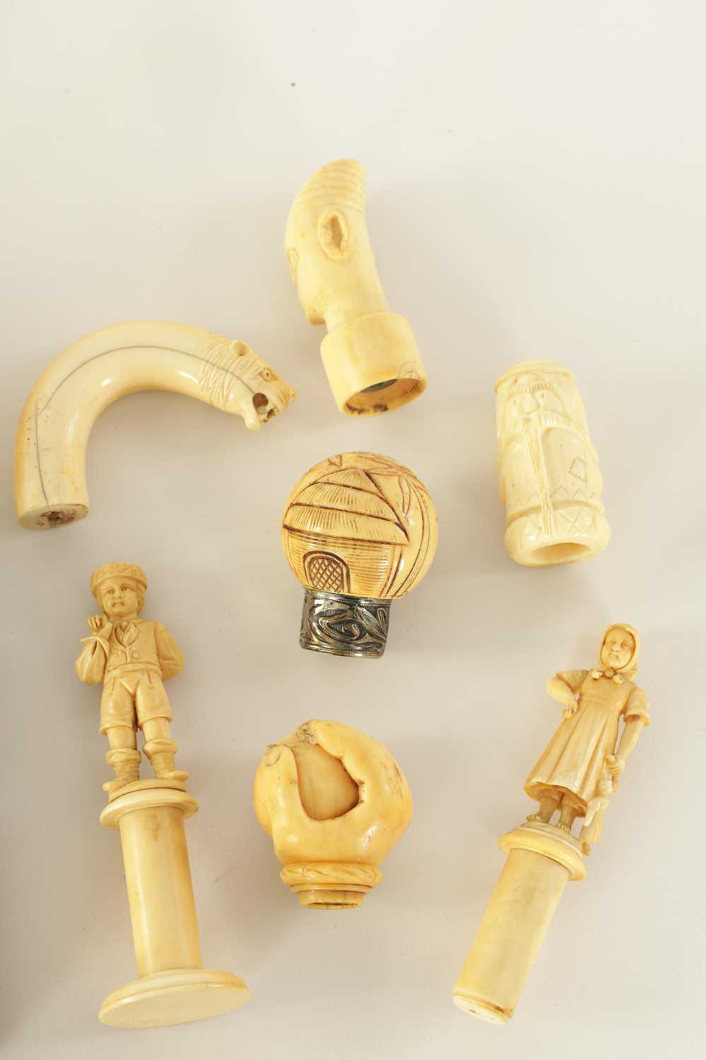 Lot 339 - A COLLECTION OF 19TH CENTURY CARVED IVORY