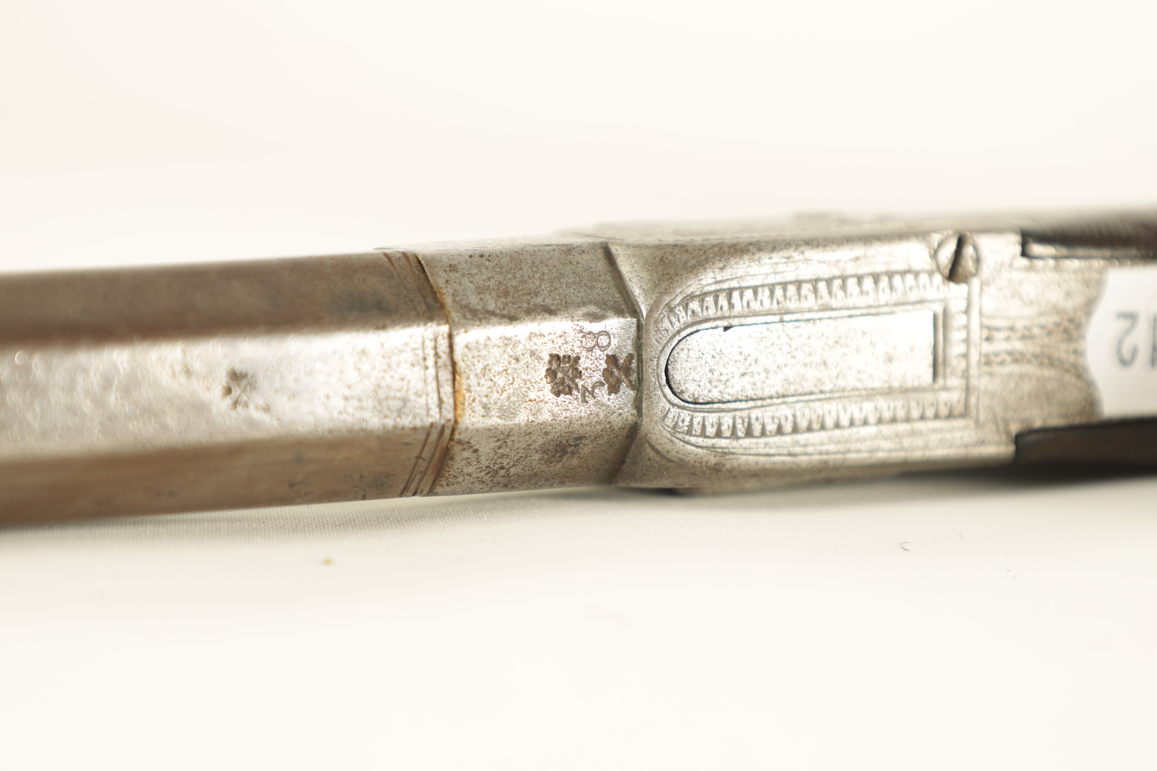 Lot 384 - A 19TH CENTURY PERCUSSION POCKET PISTOL