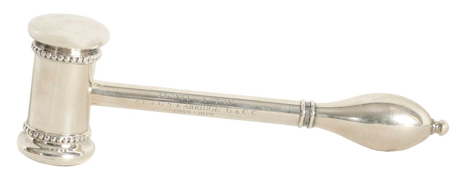 Lot 370 - AN ELIZABETH II SILVER GAVEL