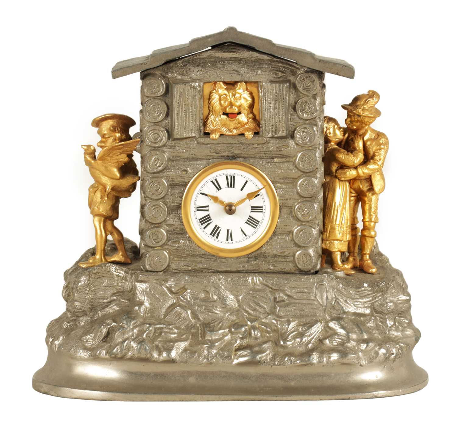 Lot 756 - A LATE 19TH CENTURY FRENCH AUTOMATION MANTEL