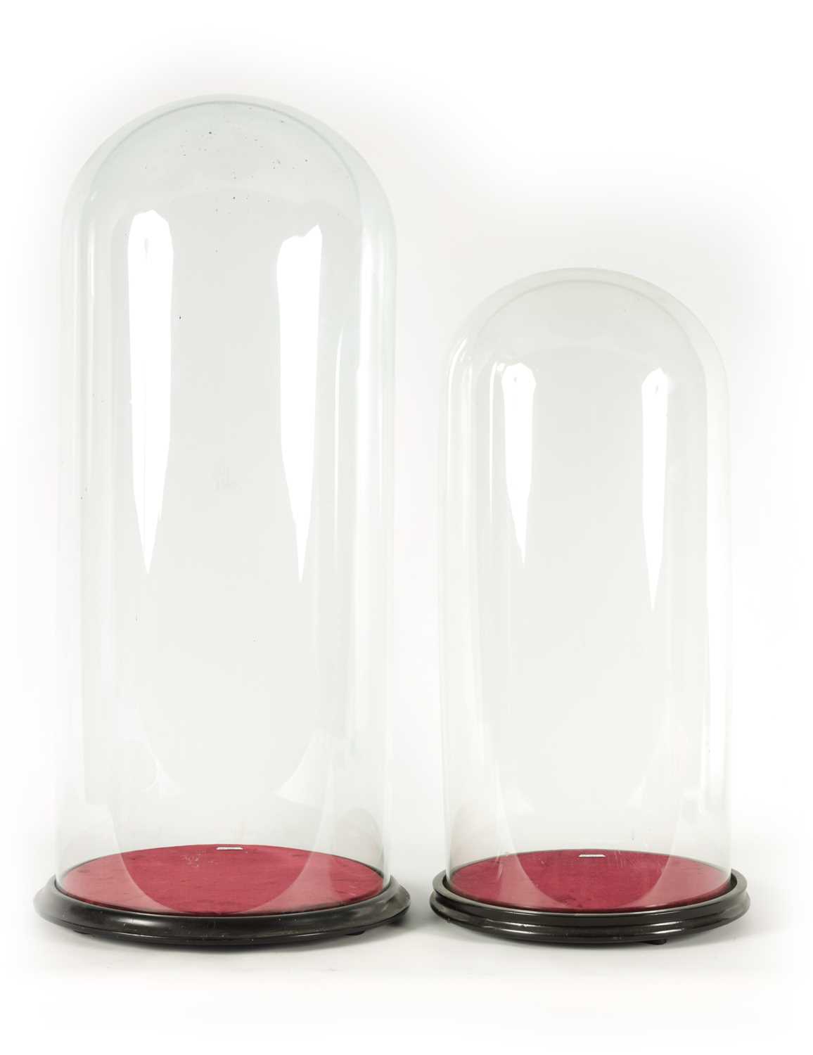 Lot 703 - TWO LARGE 19TH CENTURY CYLINDRICAL GLASS