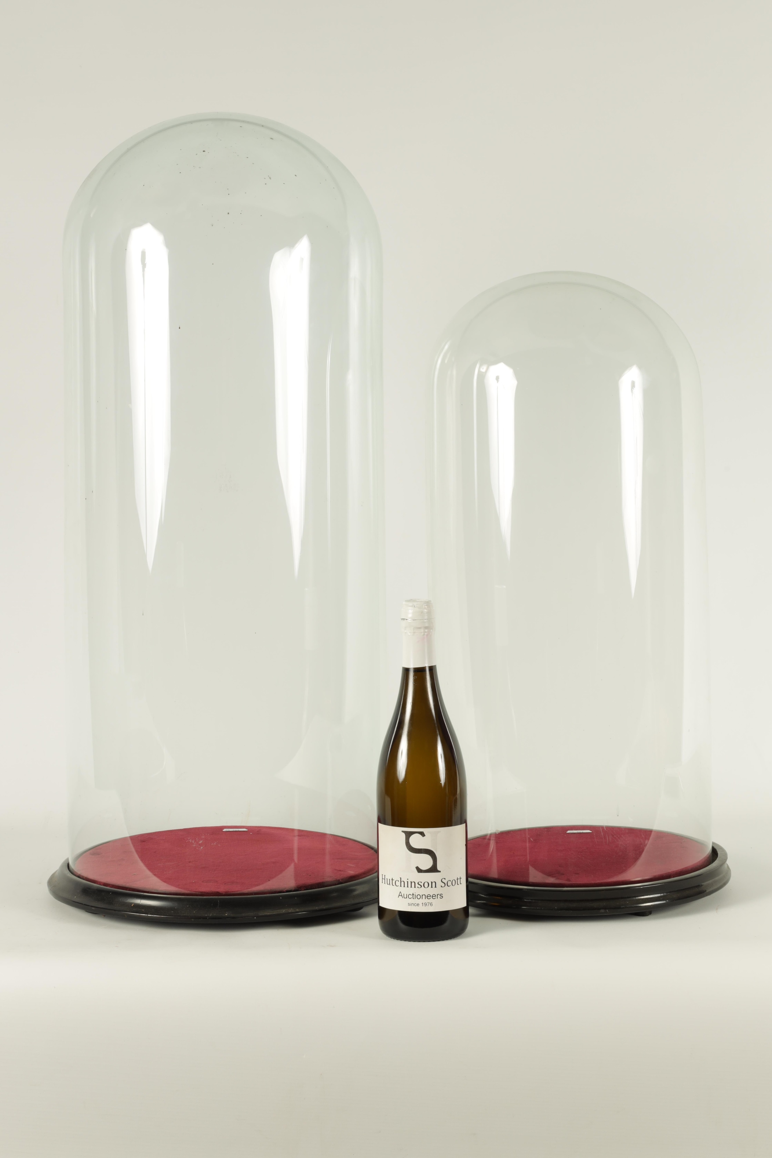 Lot 703 - TWO LARGE 19TH CENTURY CYLINDRICAL GLASS