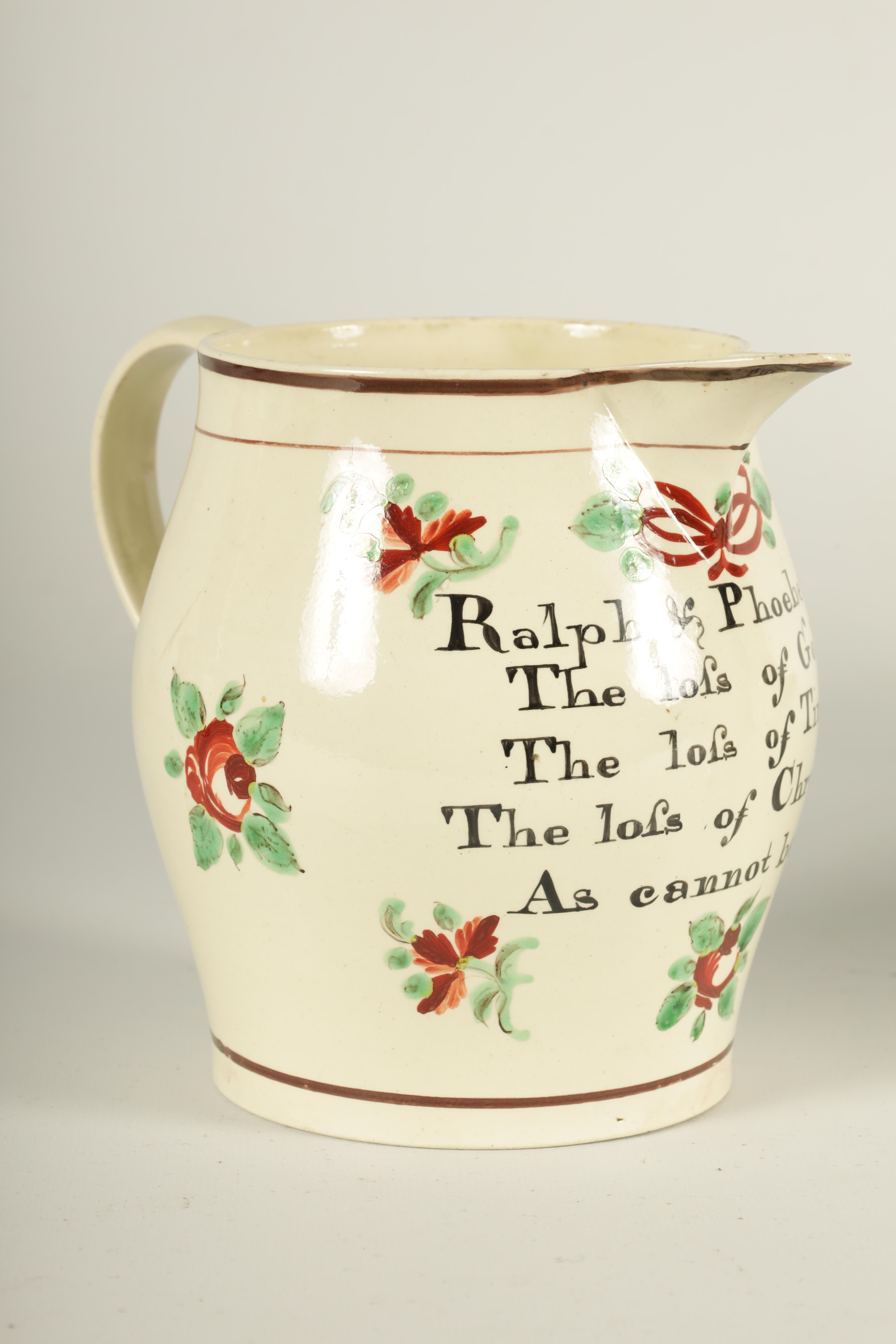 Lot 34 - AN EARLY 19TH CENTURY CREAMWARE PRESENTATION