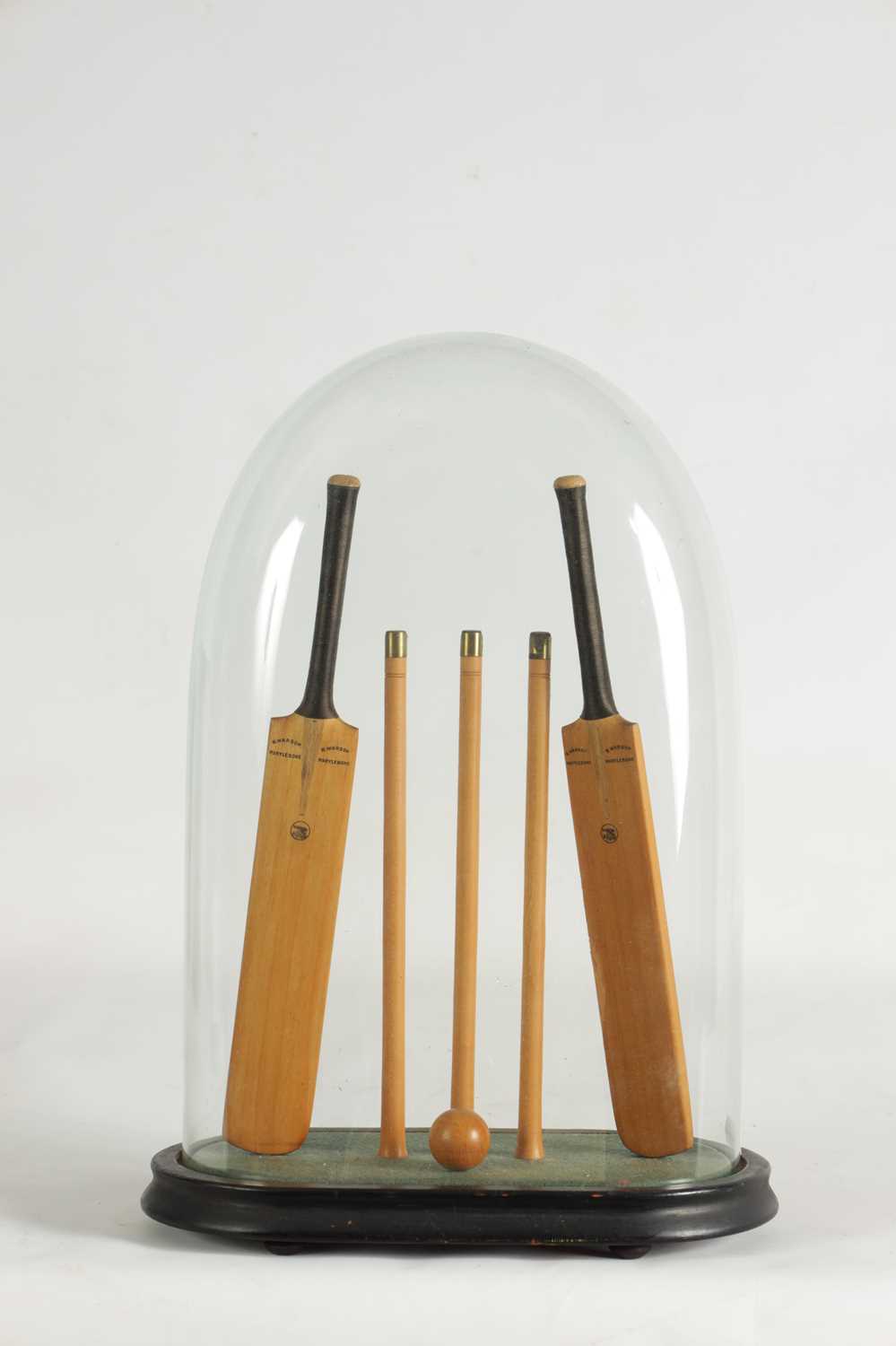 Lot 576 - A LATE 19TH CENTURY MINIATURE CRICKET SET