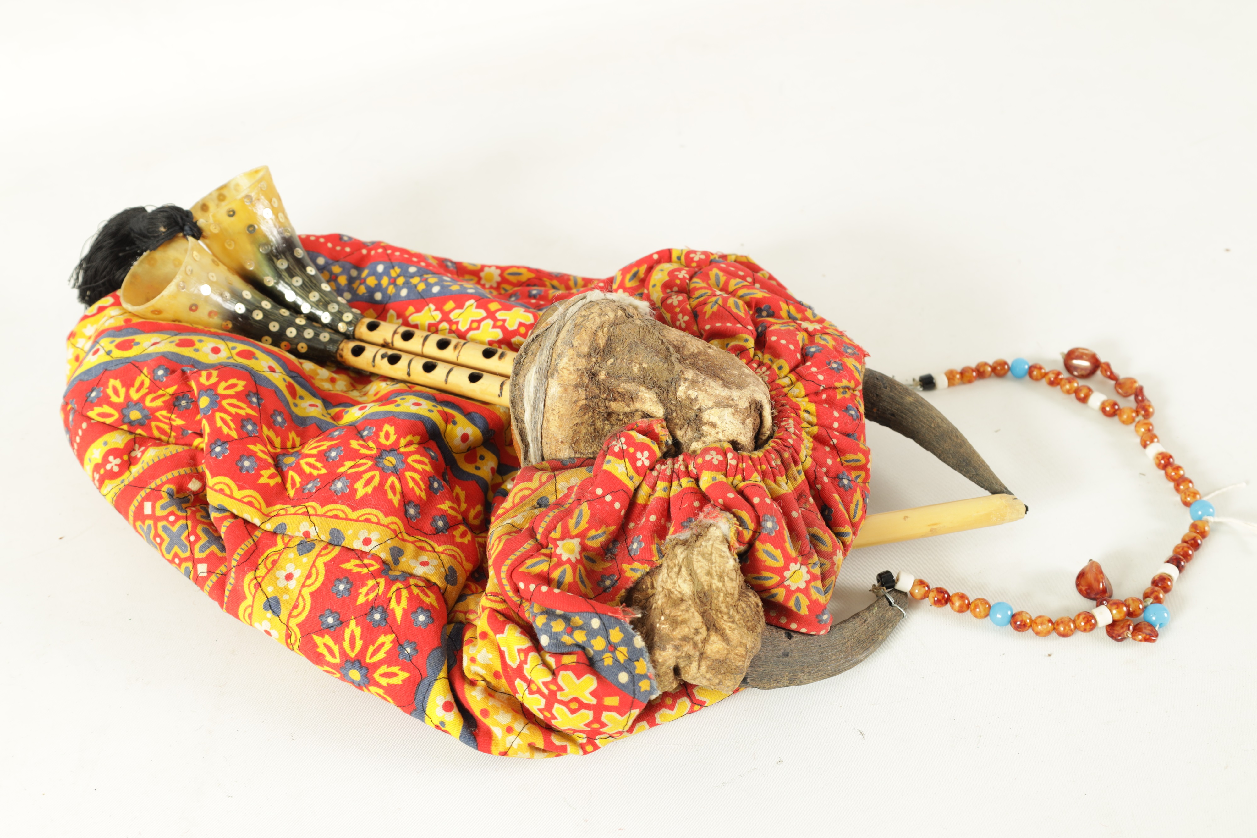 Lot 137 - A SET OF MIZOUED TUNISIAN BAGPIPES