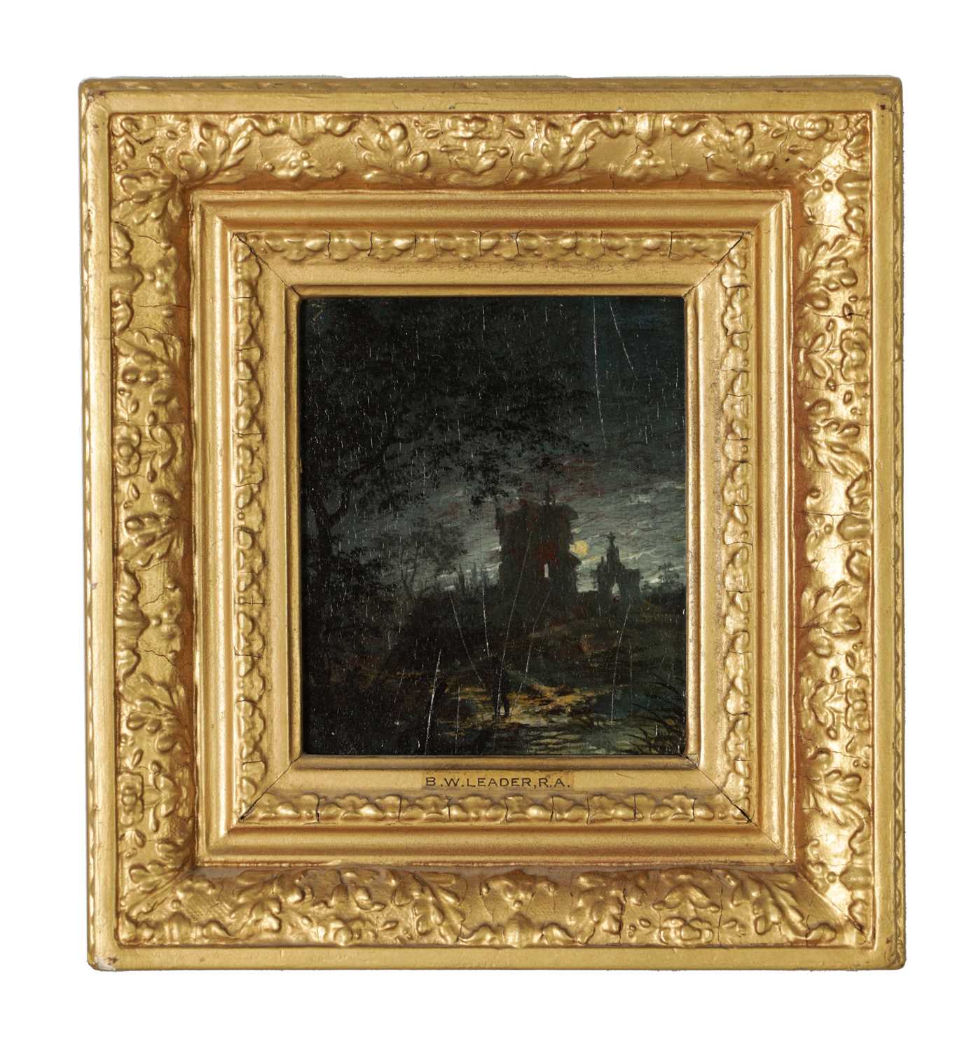 Lot 1063 - ATT B.W.LEADER. A 19TH-CENTURY OIL ON OAK