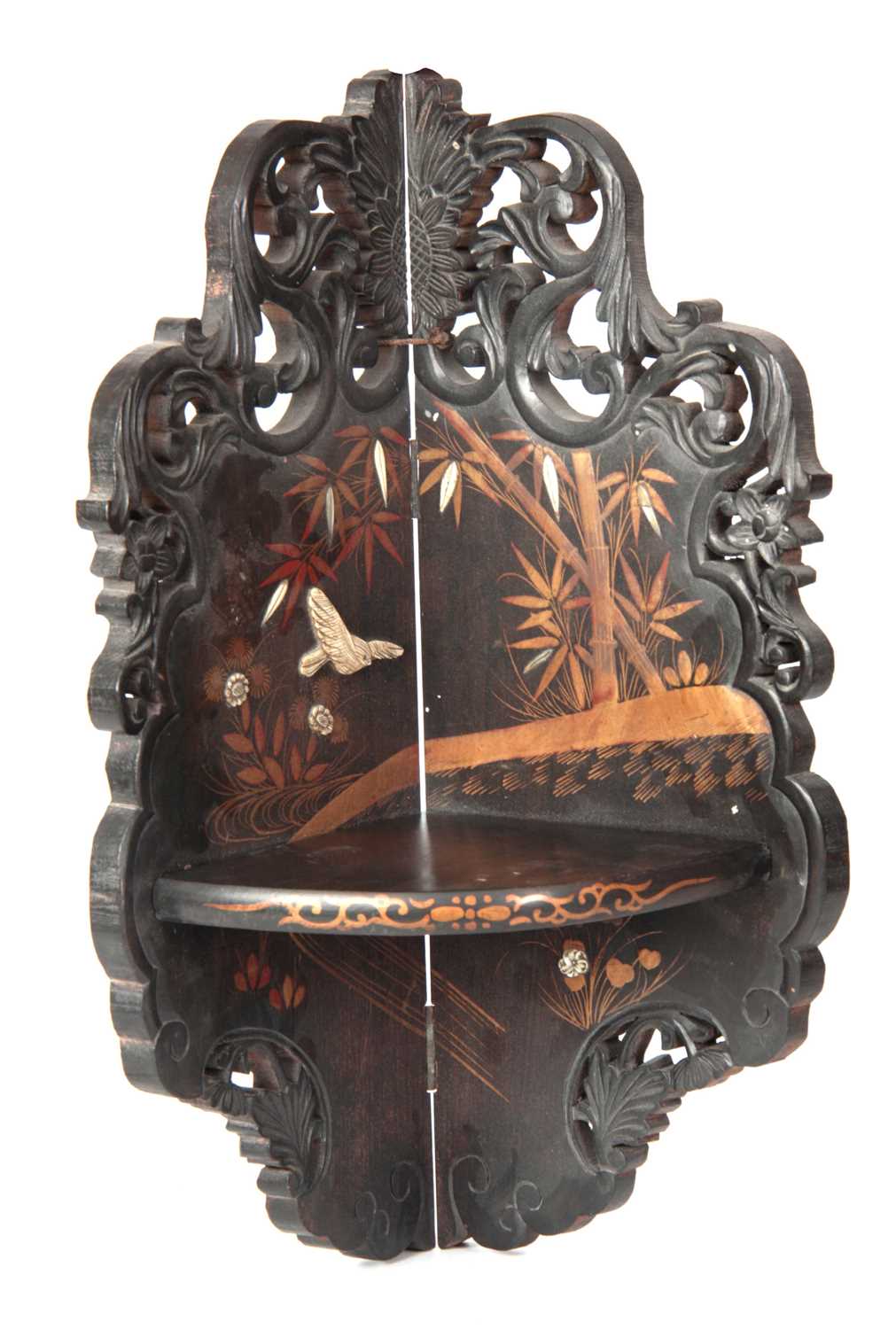 Lot 247 - A LATE 19TH CENTURY ORIENTAL EBONIZED, BONE