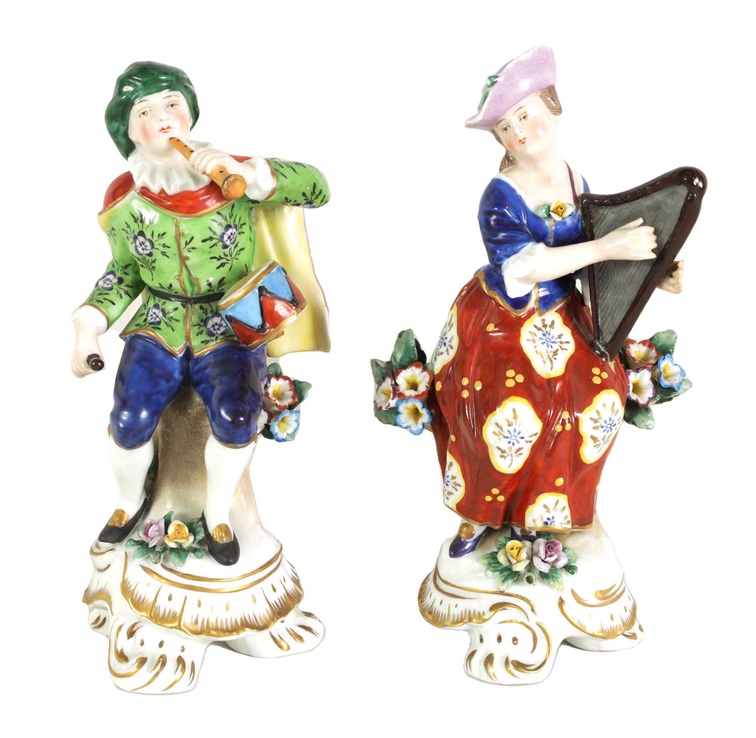 Lot 90 - A PAIR OF 19TH CENTURY CHELSEA TYPE PORCELAIN