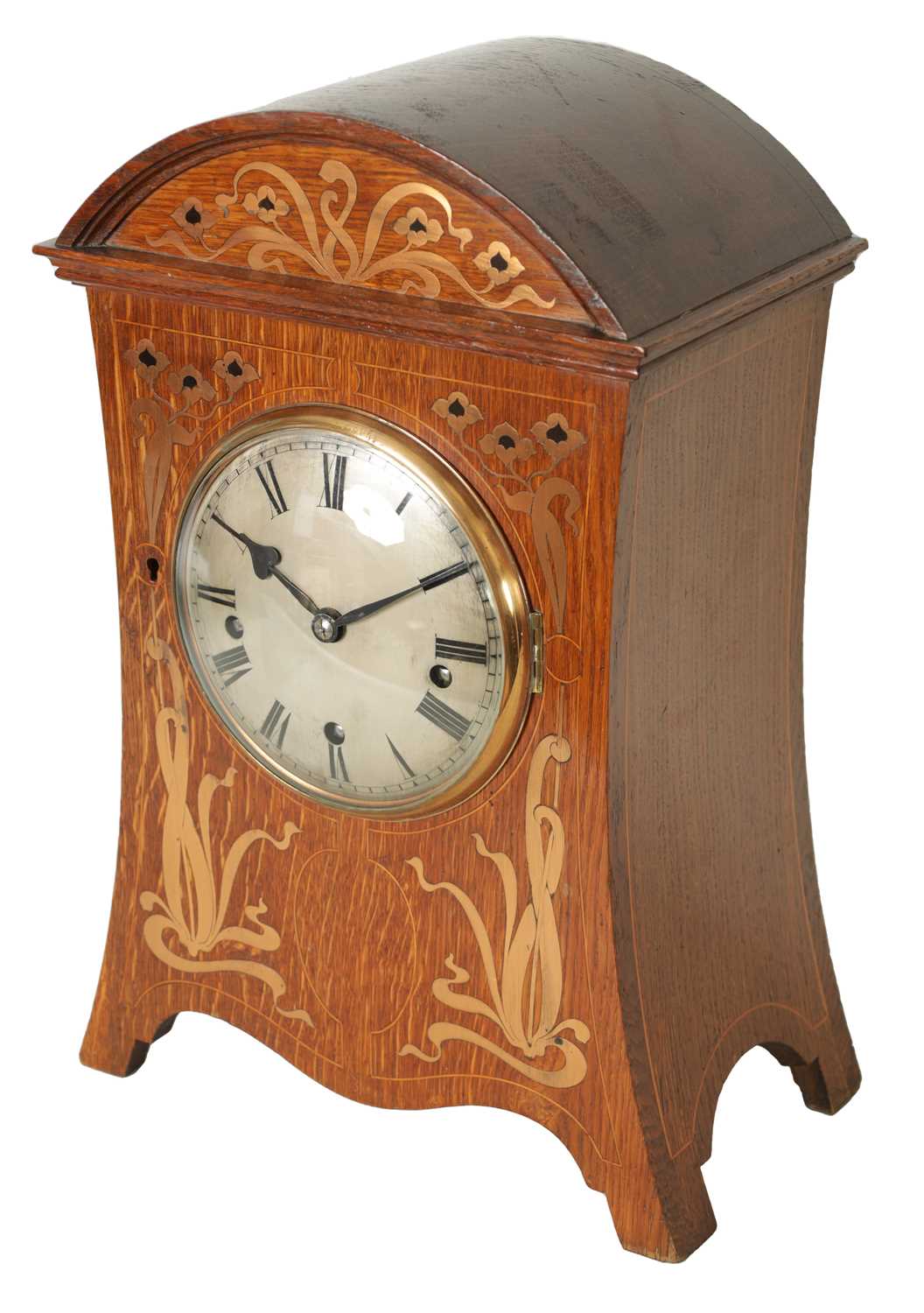 Lot 745 - A GERMAN ART NOUVEAU OAK CASED INLAID