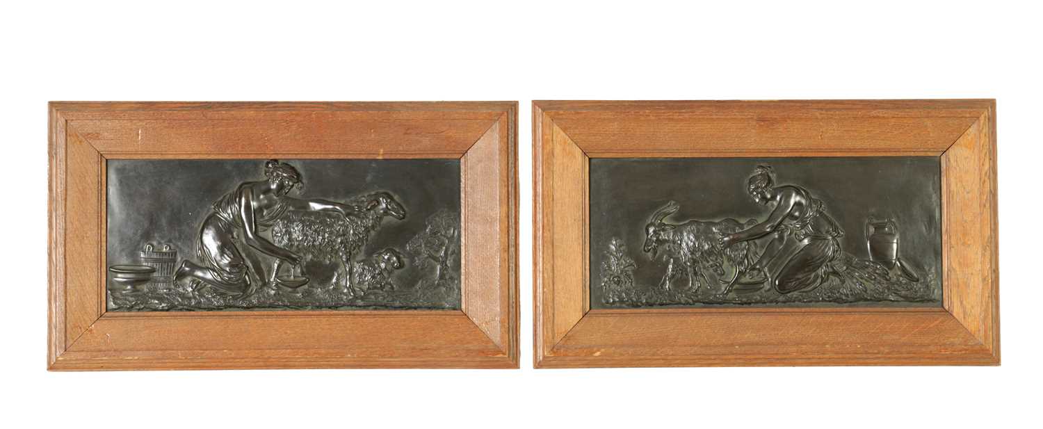 Lot 897 - A PAIR OF 19TH CENTURY FRENCH BRONZE PLAQUES