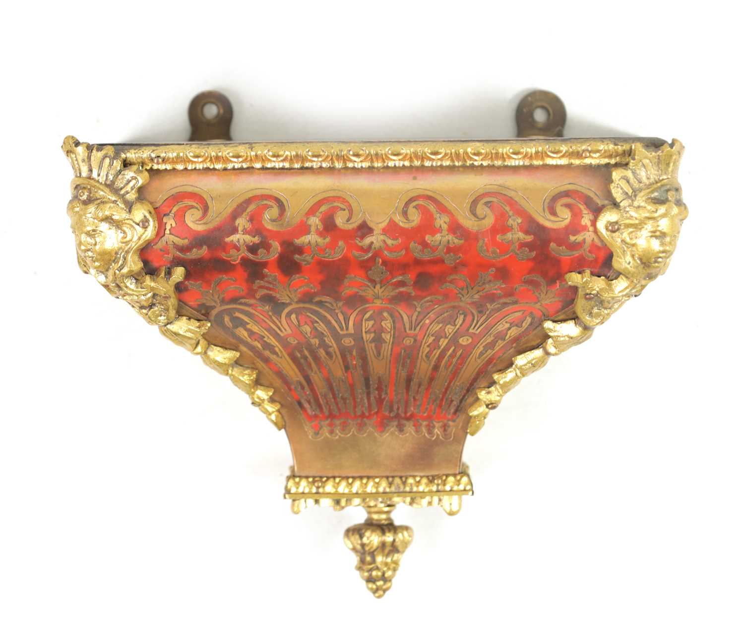Lot 739 - A 19TH CENTURY BOULLE TORTOISESHELL BRACKET