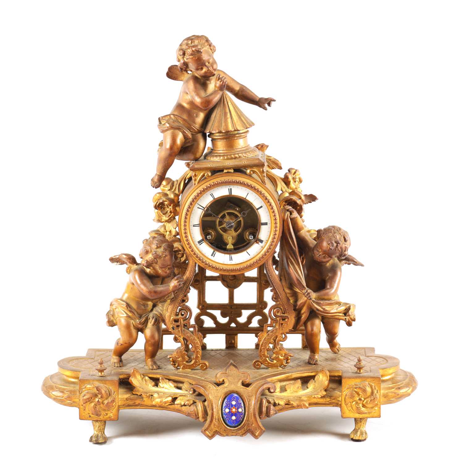 Lot 1069 - A LATE 19TH CENTURY FRENCH GILT METAL