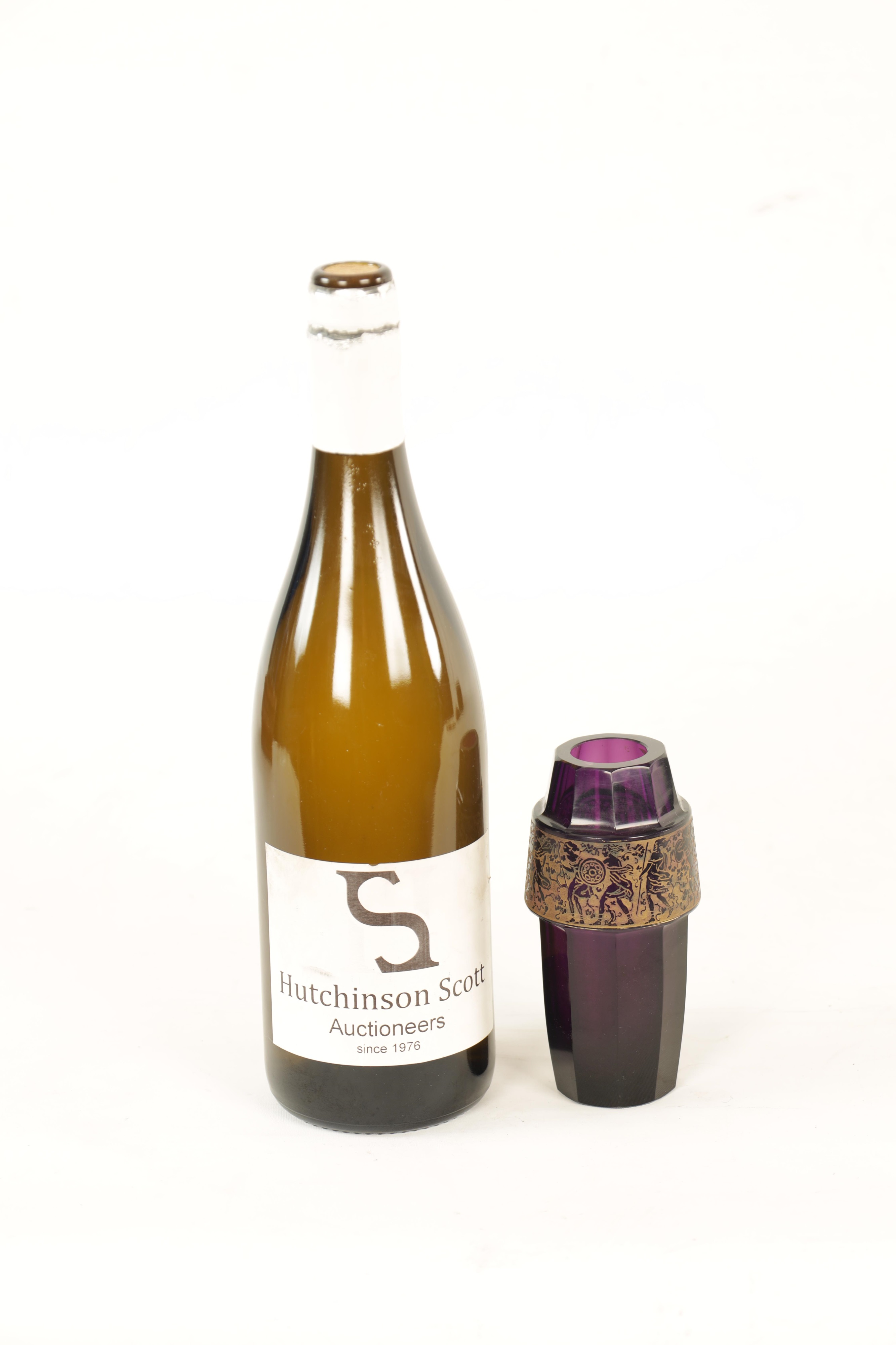 AN EARLY 20TH-CENTURY PURPLE GLASS VIENNA SECESSIONIST