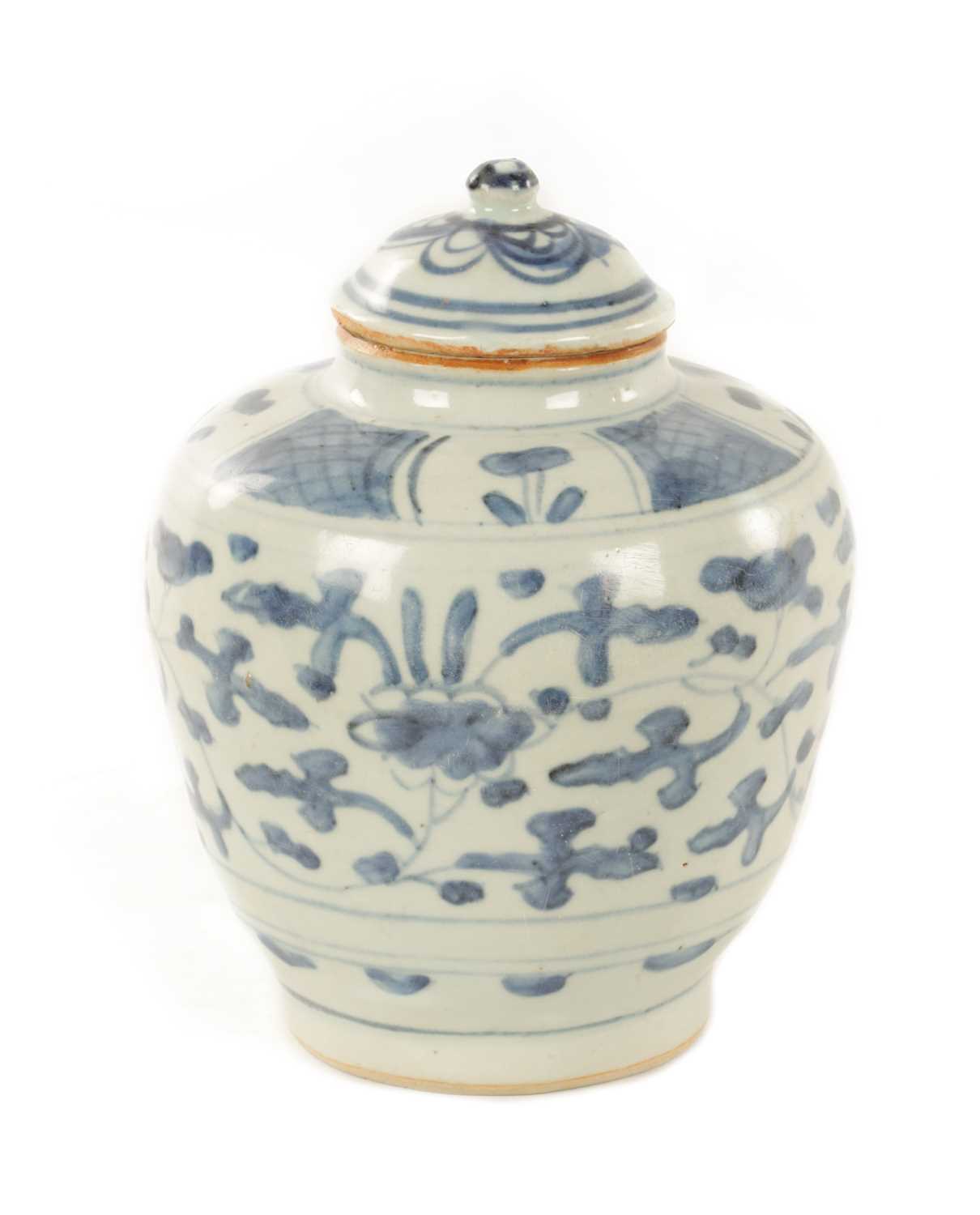 Lot 200 - A CHINESE MING BLUE AND WHITE PORCELAIN VASE
