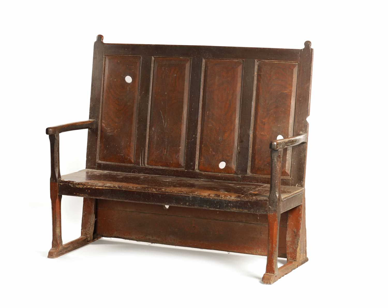 Lot 1266 - AN 18TH CENTURY SCUMBLED ELM AND PINE