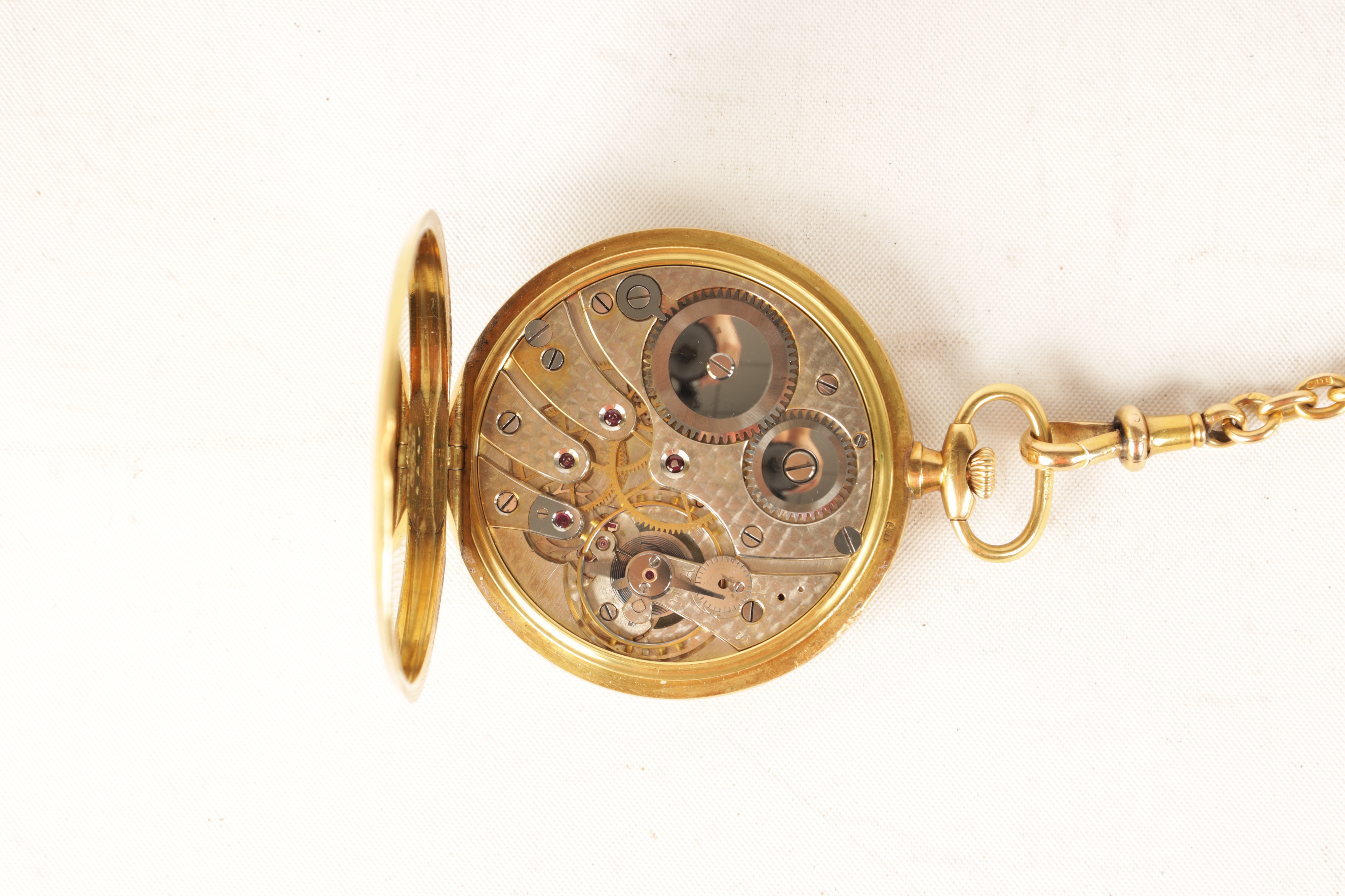 Lot 265 - AN 18CT GOLD OPEN FACED ROLEX POCKET WATCH